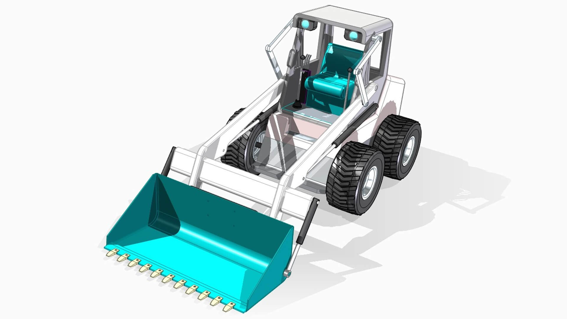 Skid Steer Front Loader - 3D Model by Furqan03