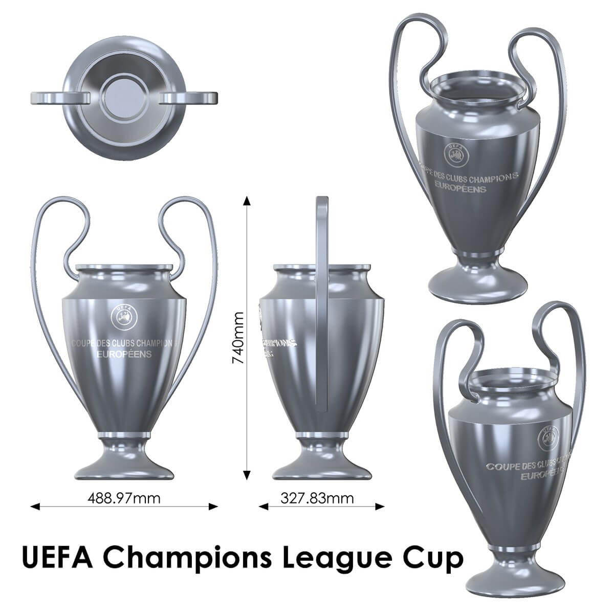 UEFA Champions League Cup - 3D Model by Furqan03