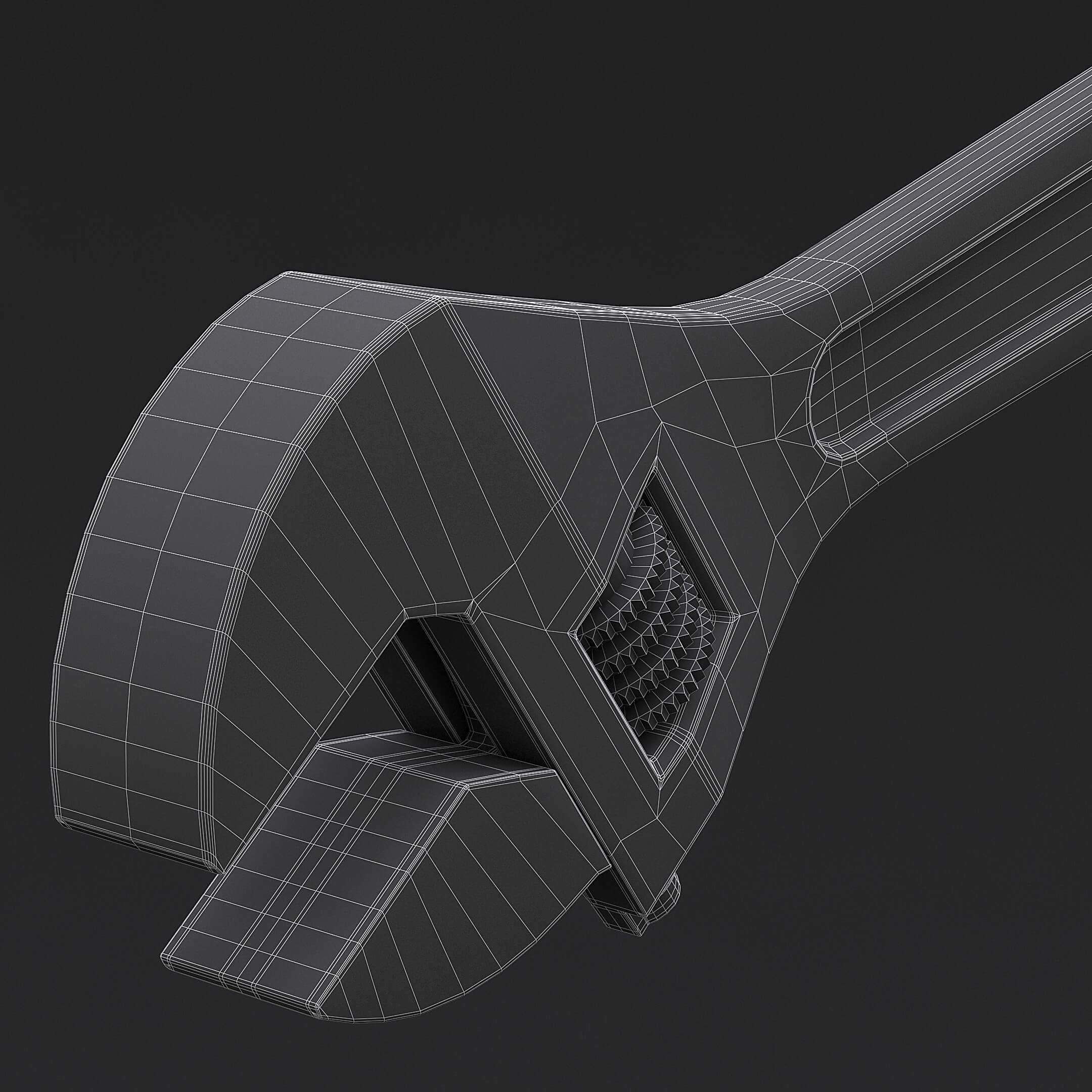 Adjustable Wrench - 3D Model by fusemesh