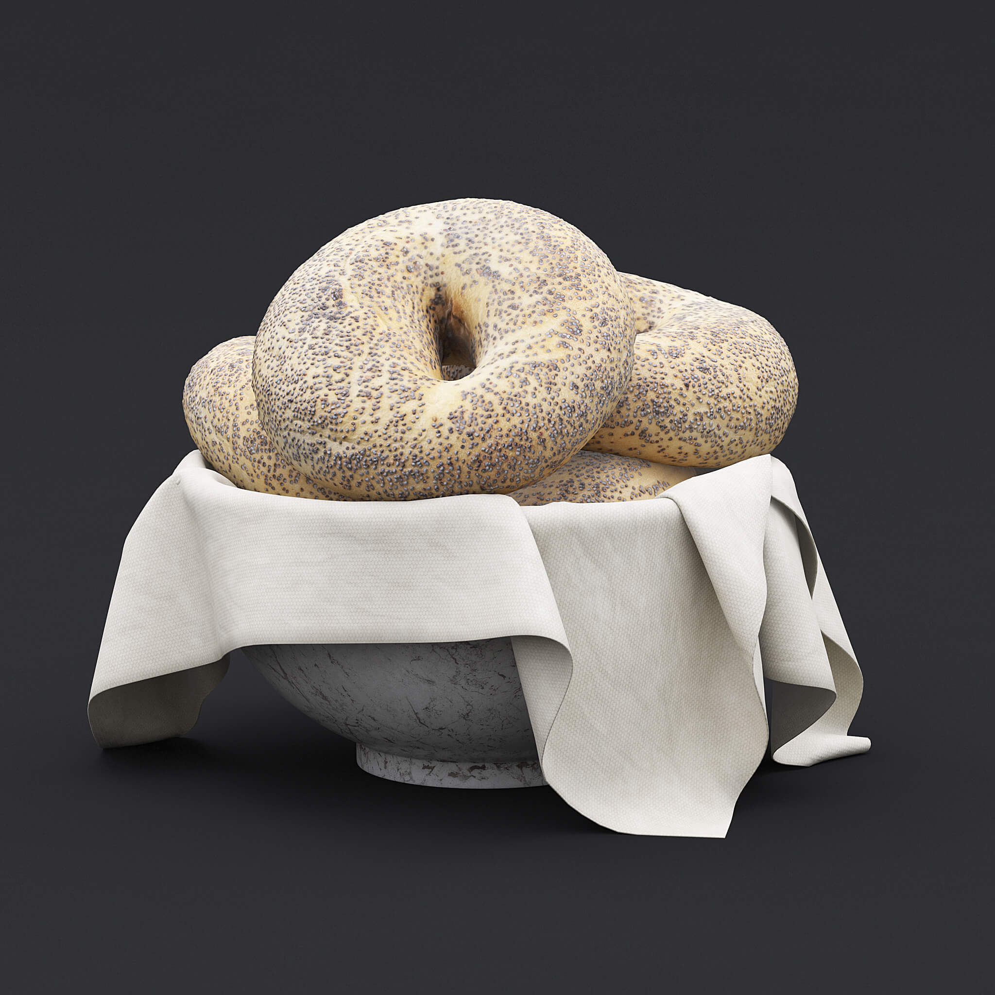 Bagel Bowl 3D Model by fusemesh