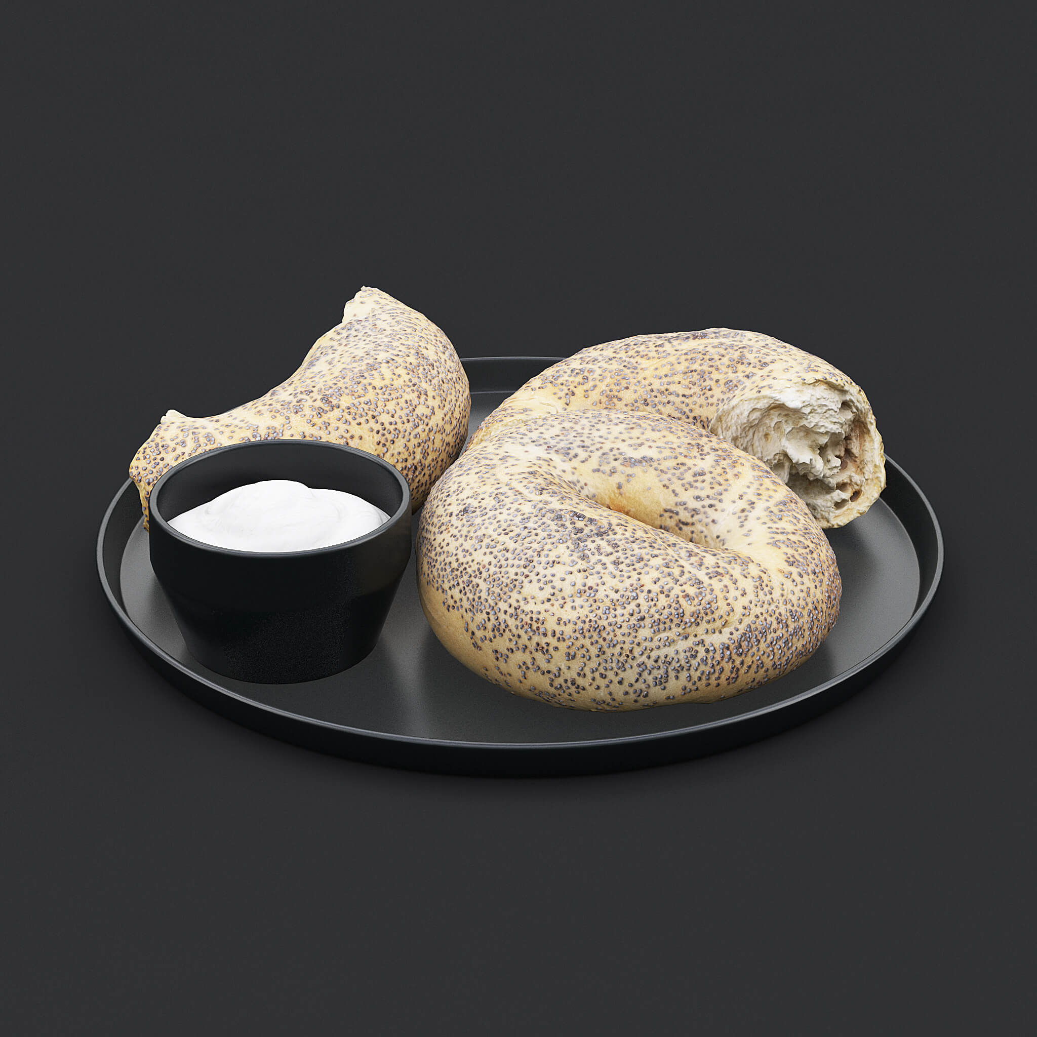 Bagel Plate 3D Model by fusemesh