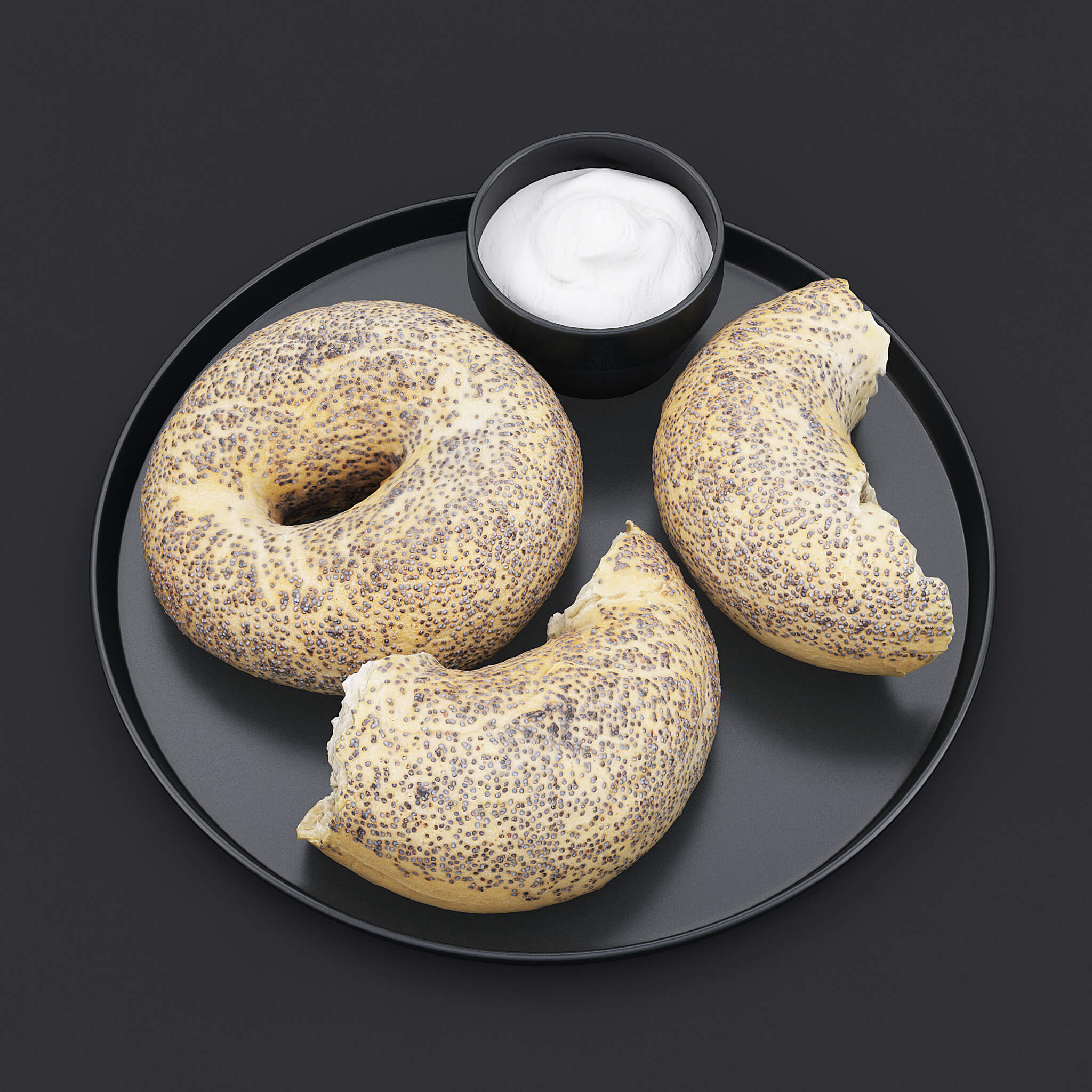 Bagel Plate 3D Model by fusemesh