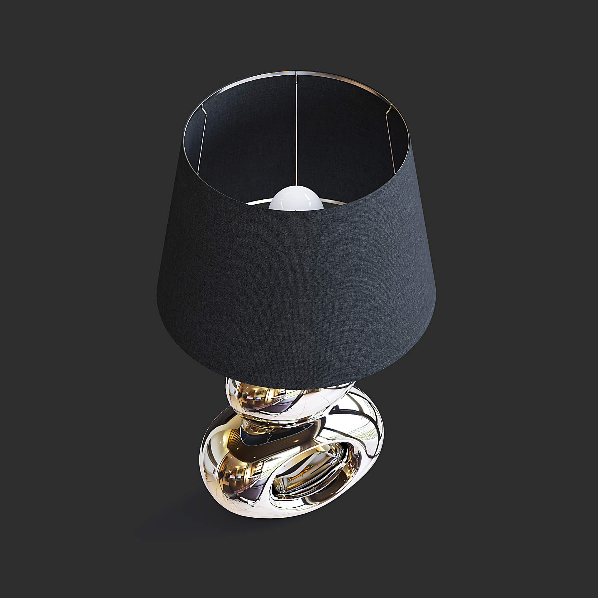Black Table Lamp - 3D Model by fusemesh