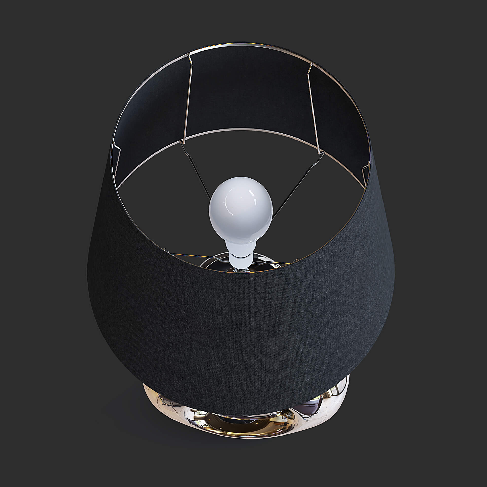 Black Table Lamp - 3D Model by fusemesh