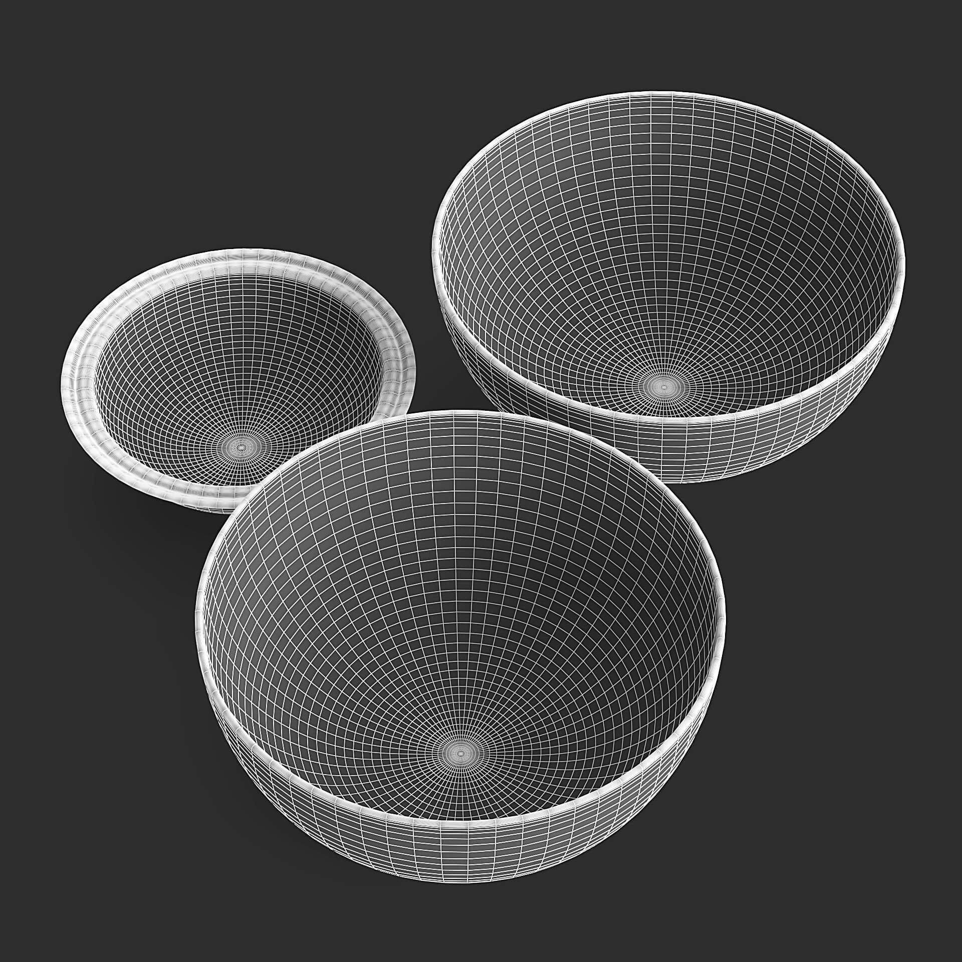 Bowls Bowls Bowls - 3D Model by fusemesh