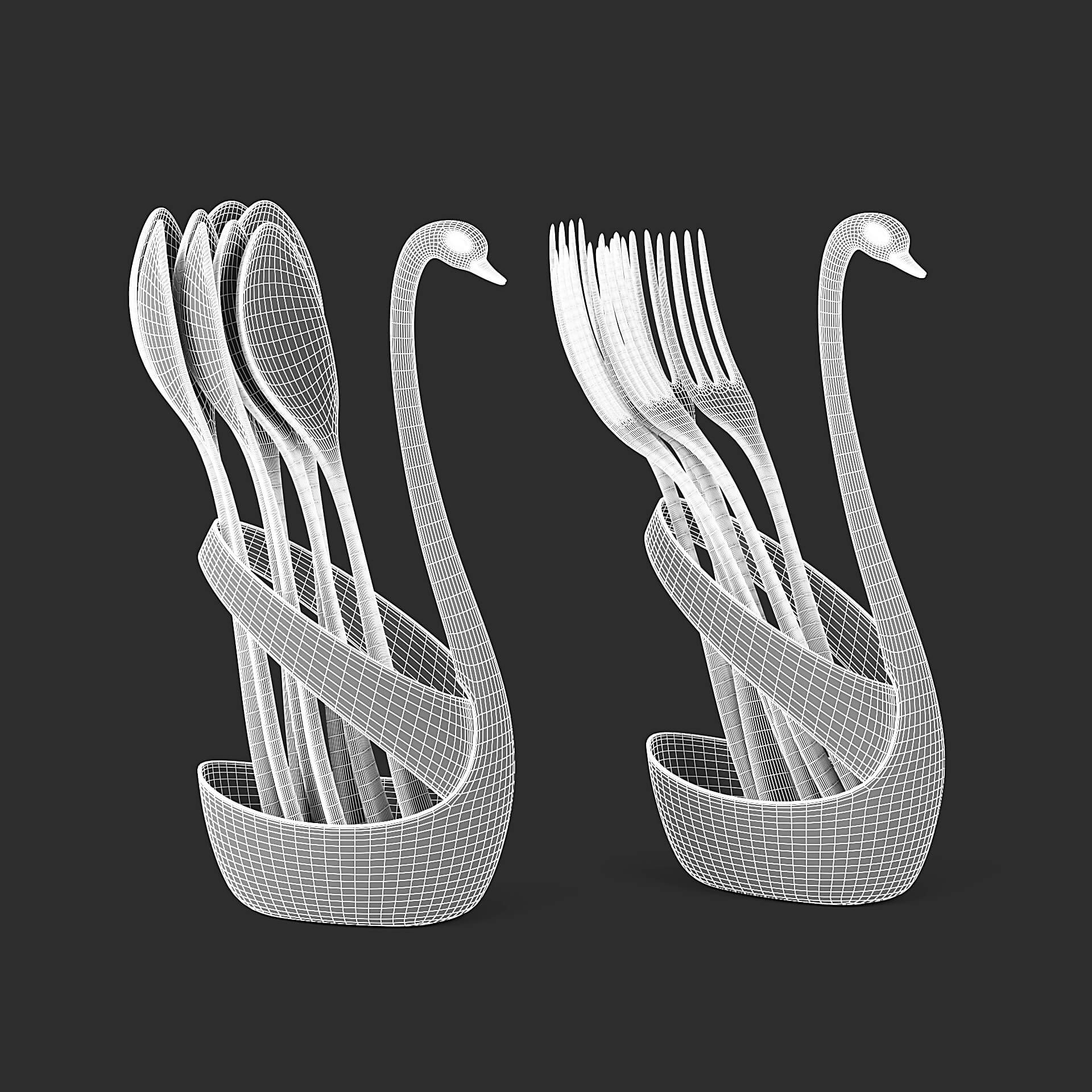 Cutlery Holder - 3D Model by fusemesh