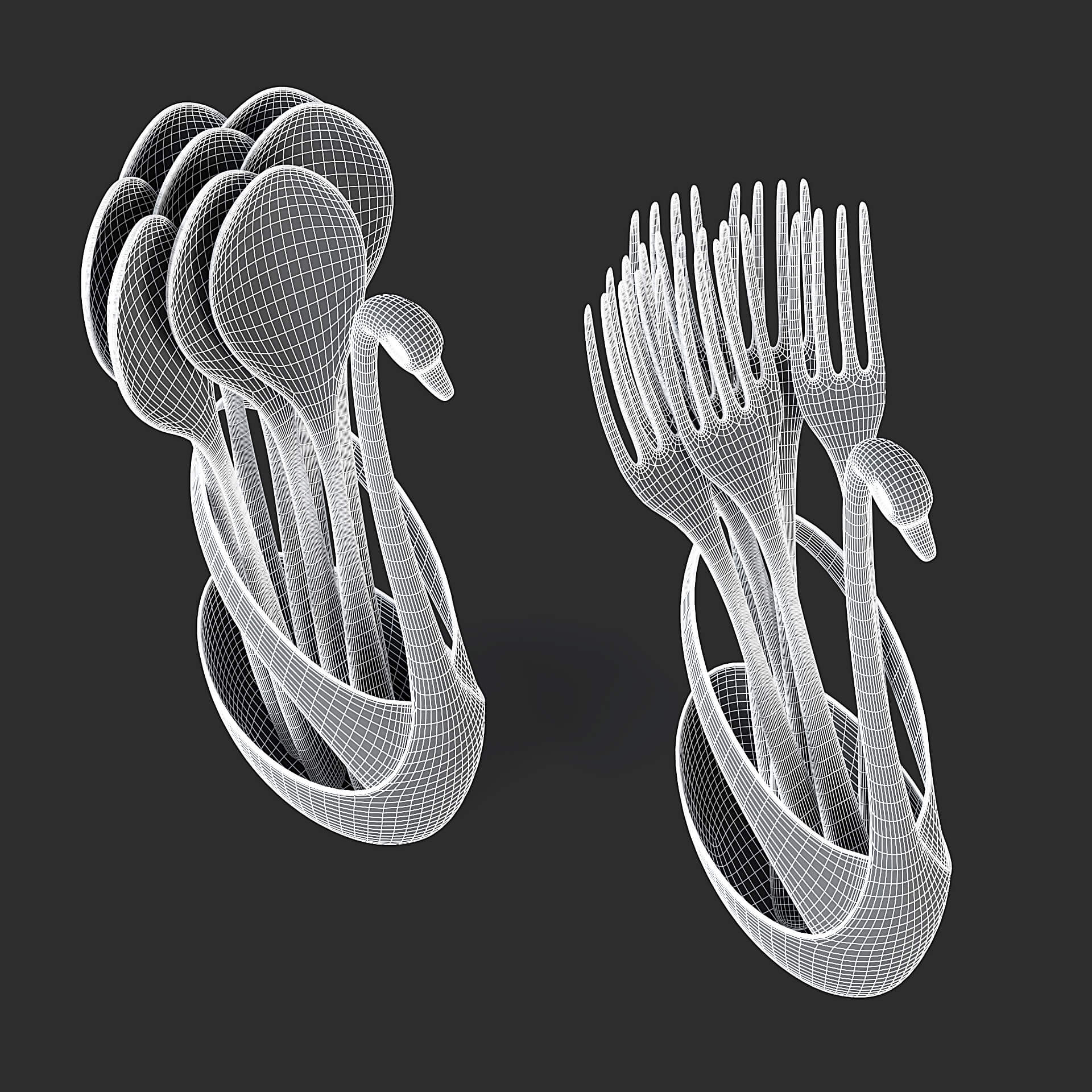 Cutlery Holder - 3D Model by fusemesh