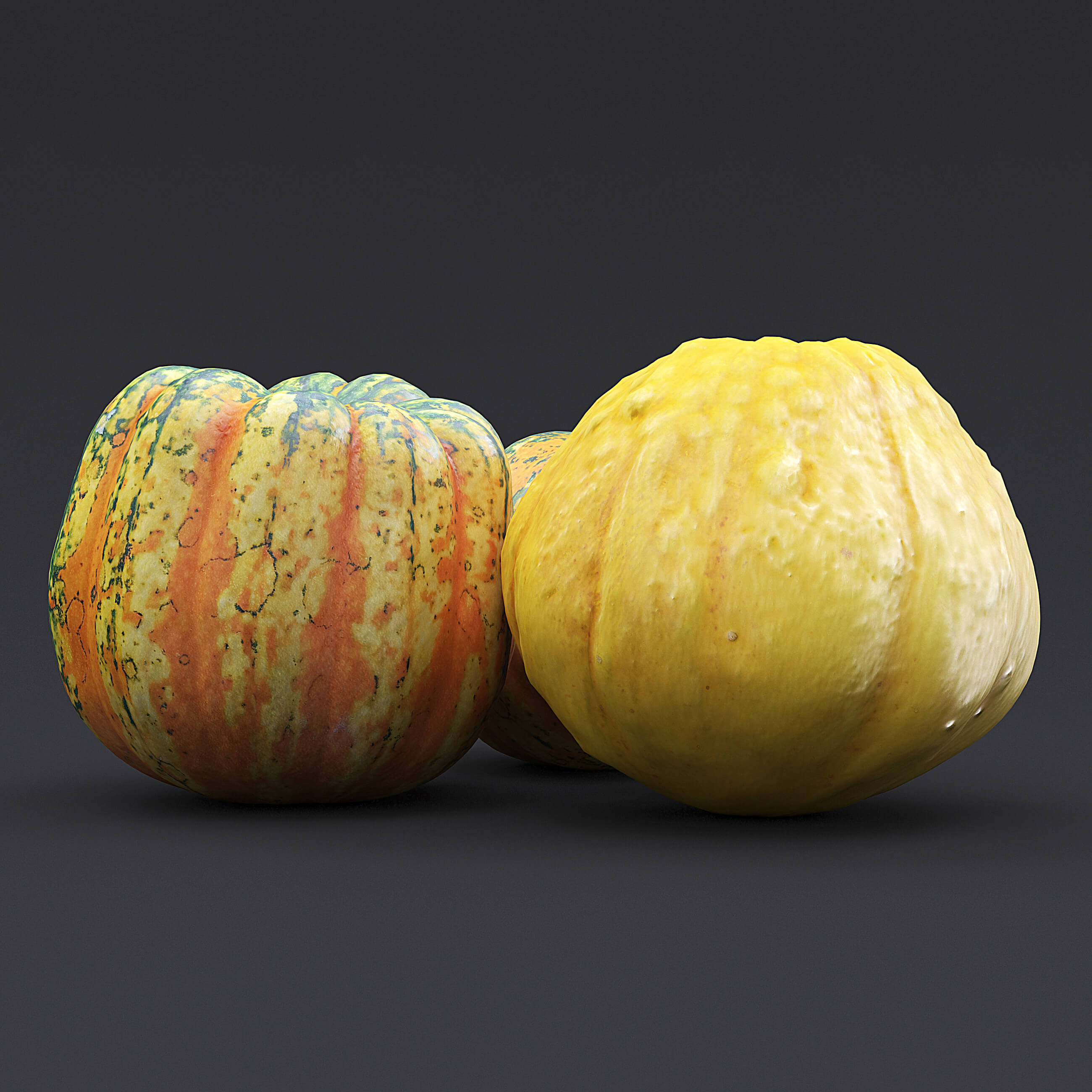 Decorative Pumpkins - 3D Model by fusemesh
