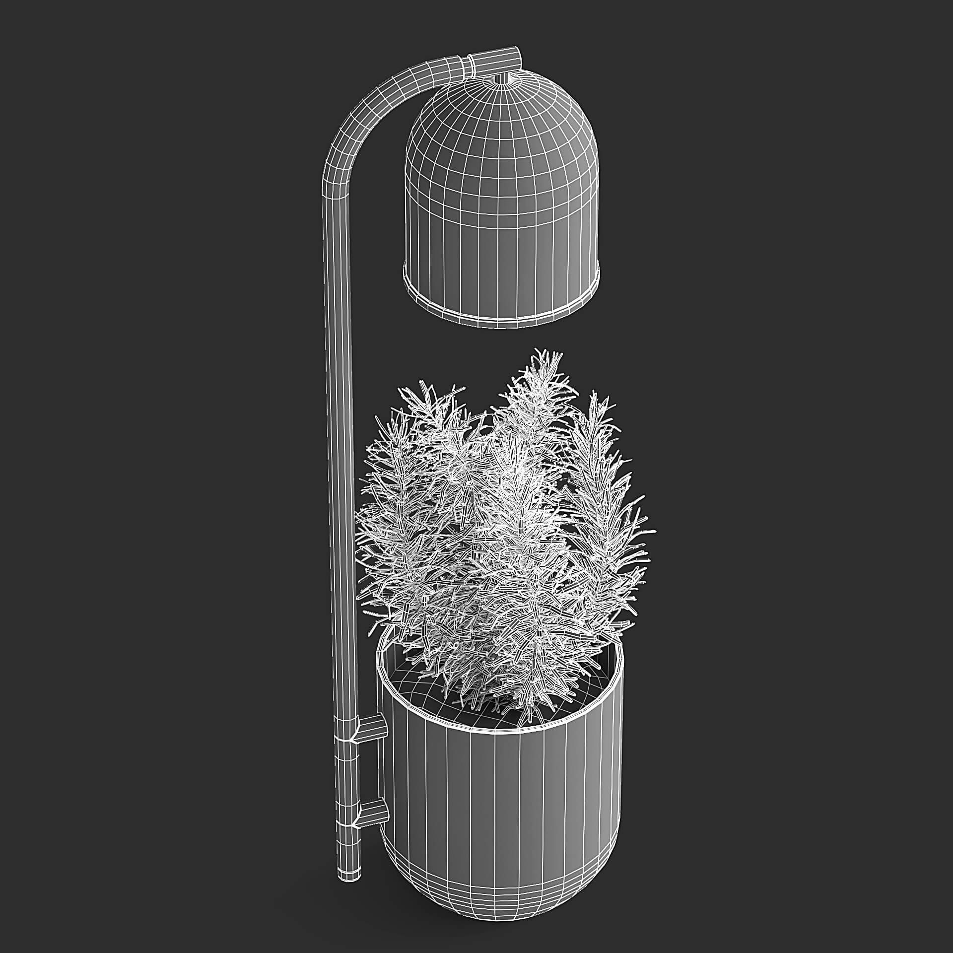 Desk Lamp With Plant - 3D Model by fusemesh
