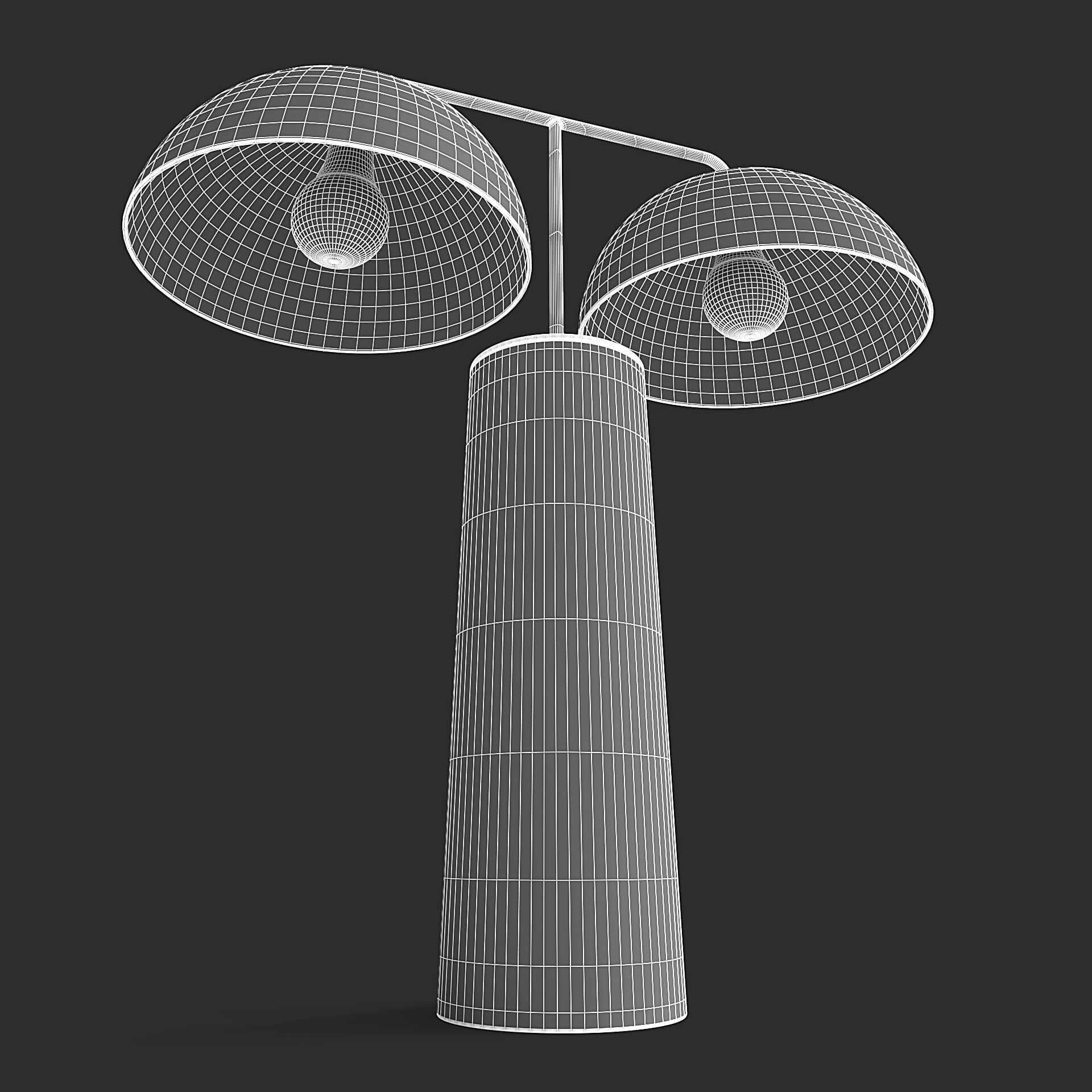 Double Table Lamp - 3D Model by fusemesh