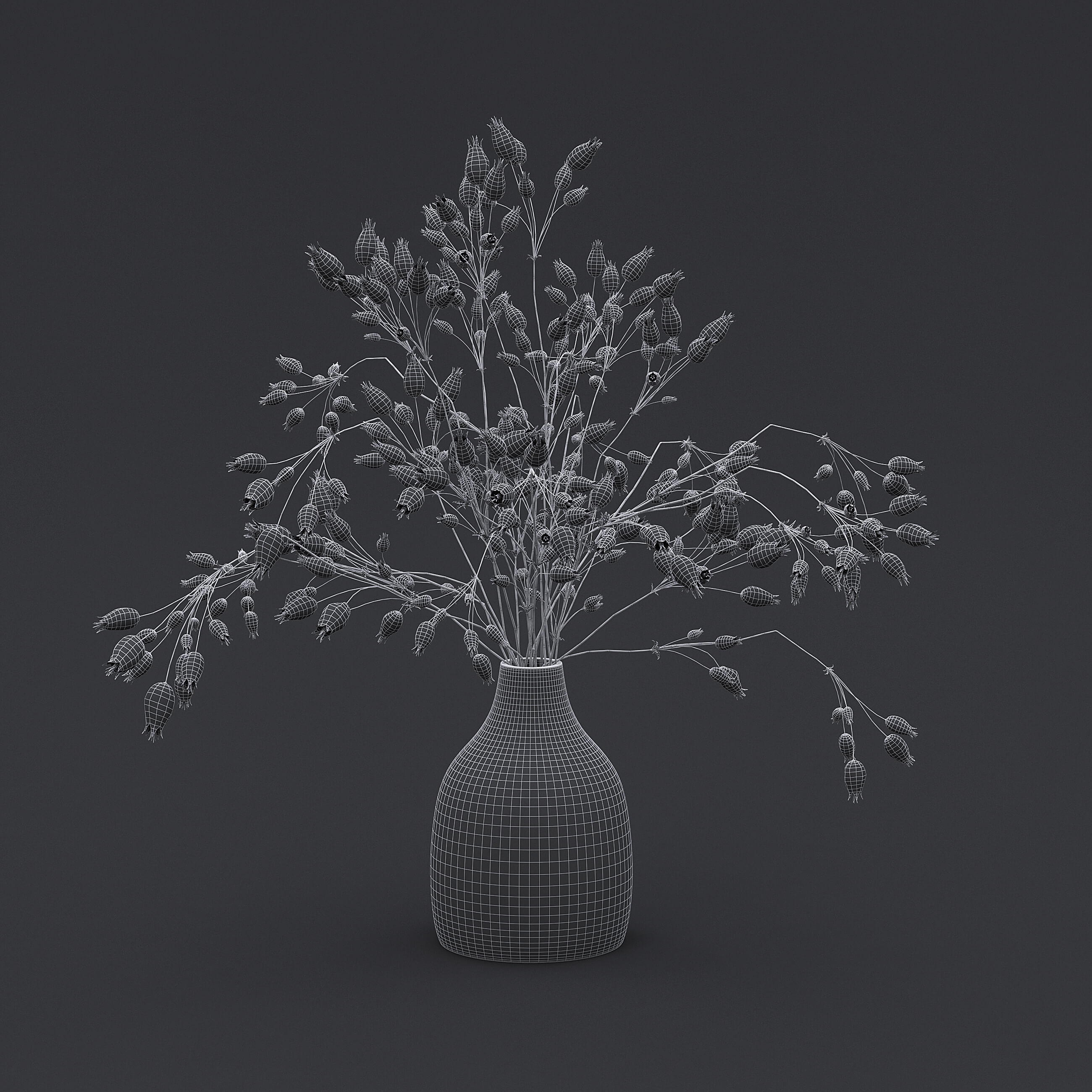 Dried Grass Flowers I - 3D Model by fusemesh