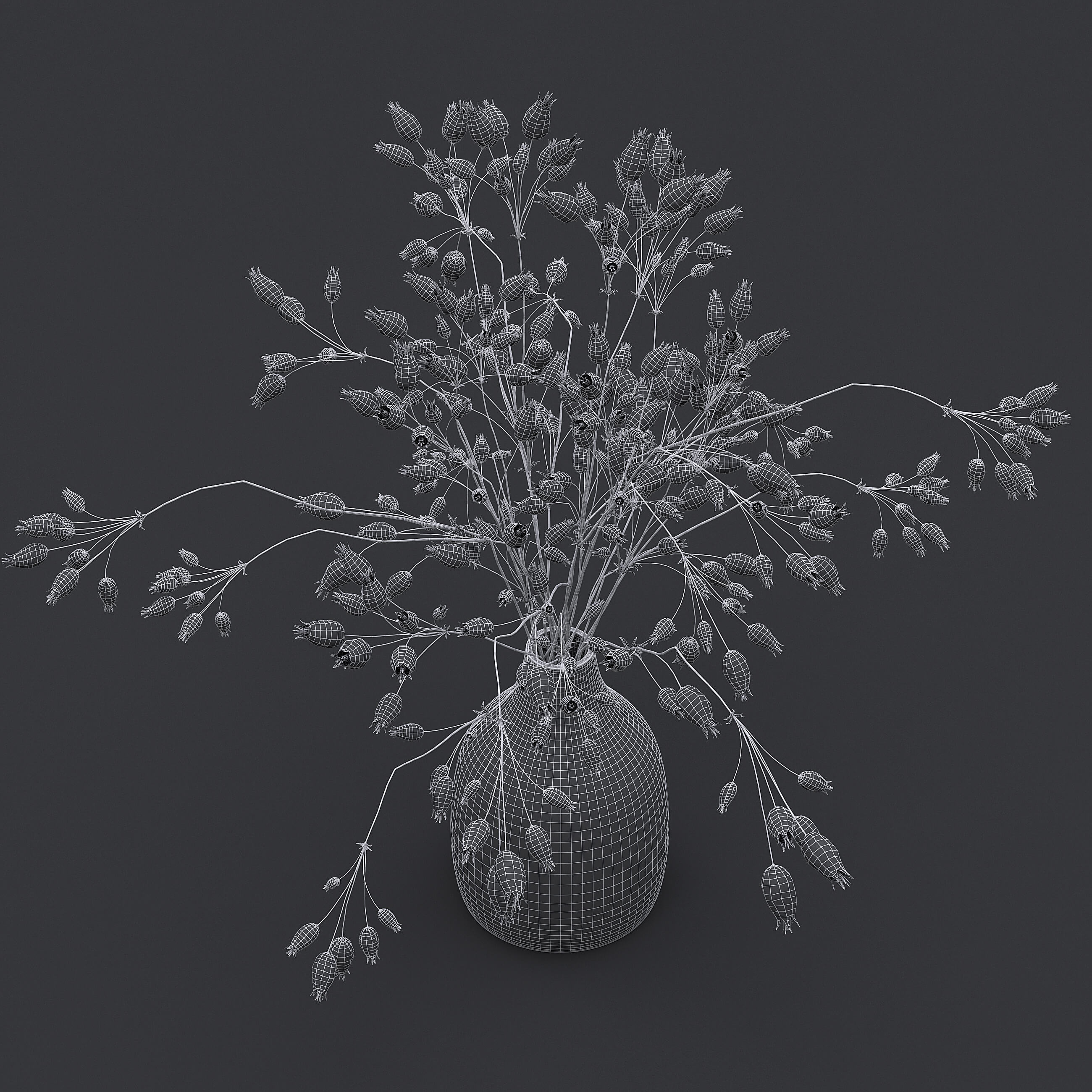 Dried Grass Flowers I - 3D Model by fusemesh