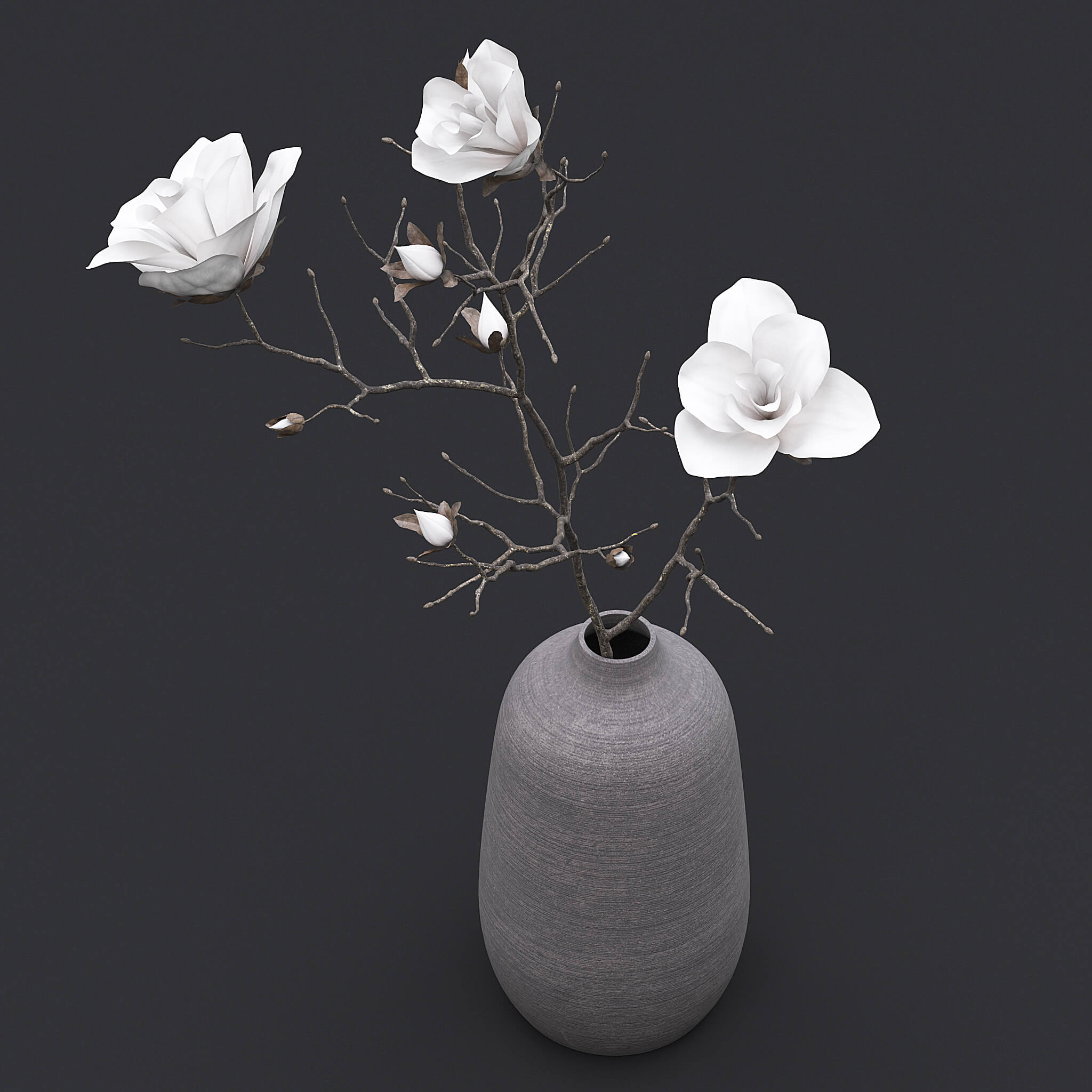 Dry Flowers in Vase I - 3D Model by fusemesh