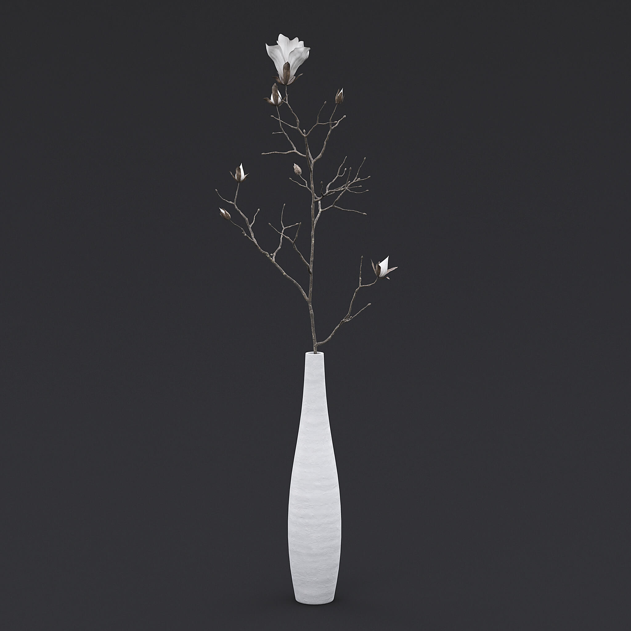 Dry Flowers in Vase II - 3D Model by fusemesh