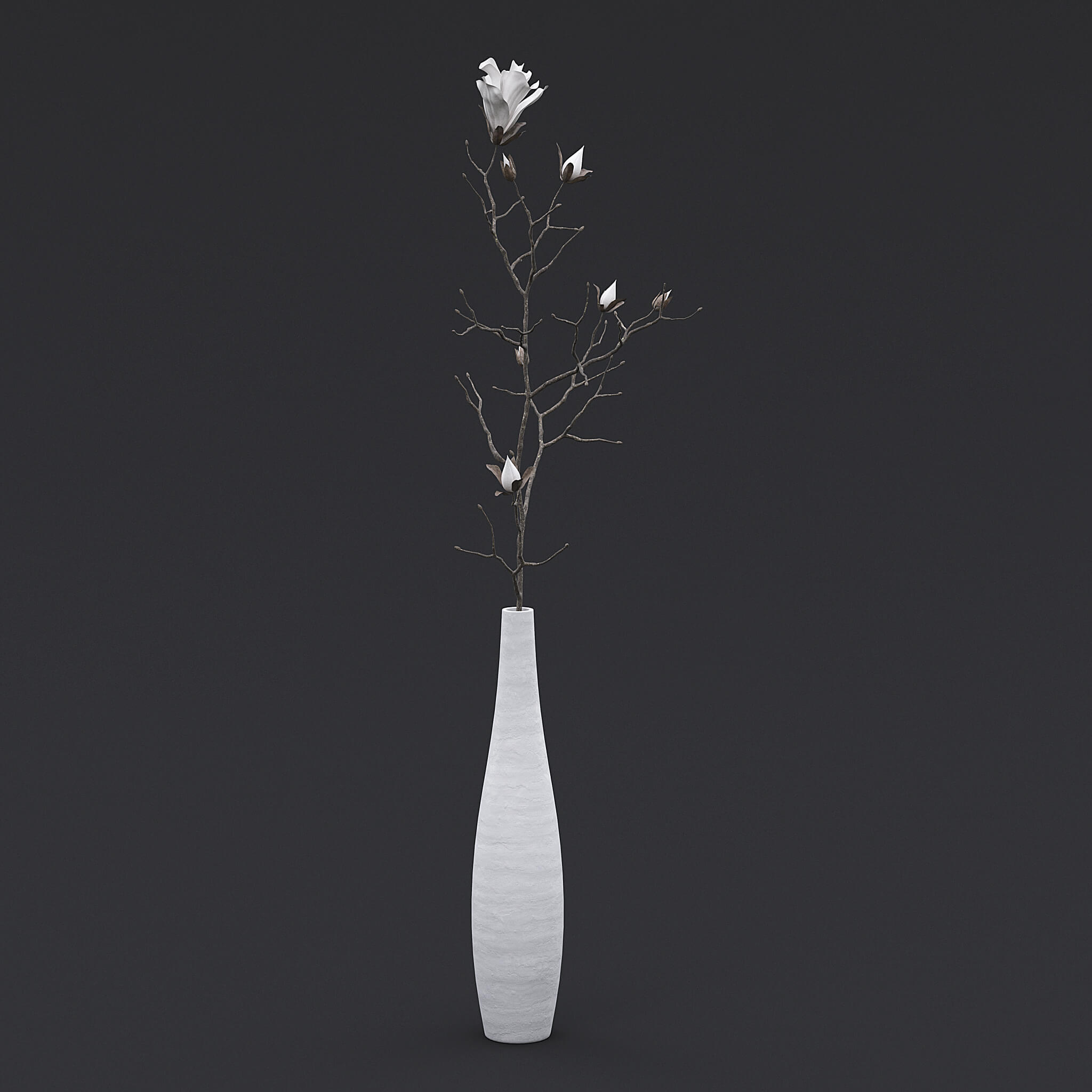 Dry Flowers in Vase II - 3D Model by fusemesh