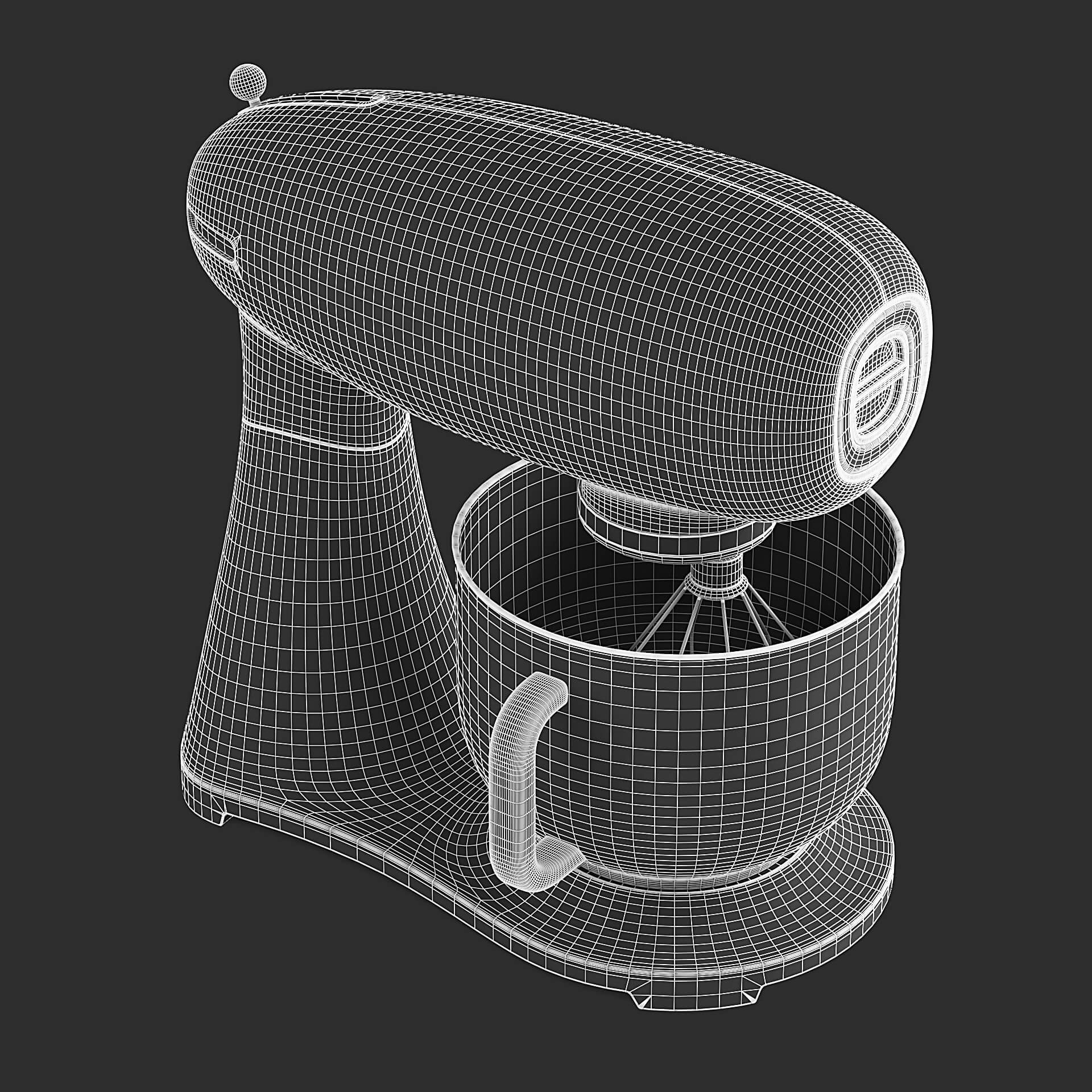 Food Processor Black - 3D Model by fusemesh