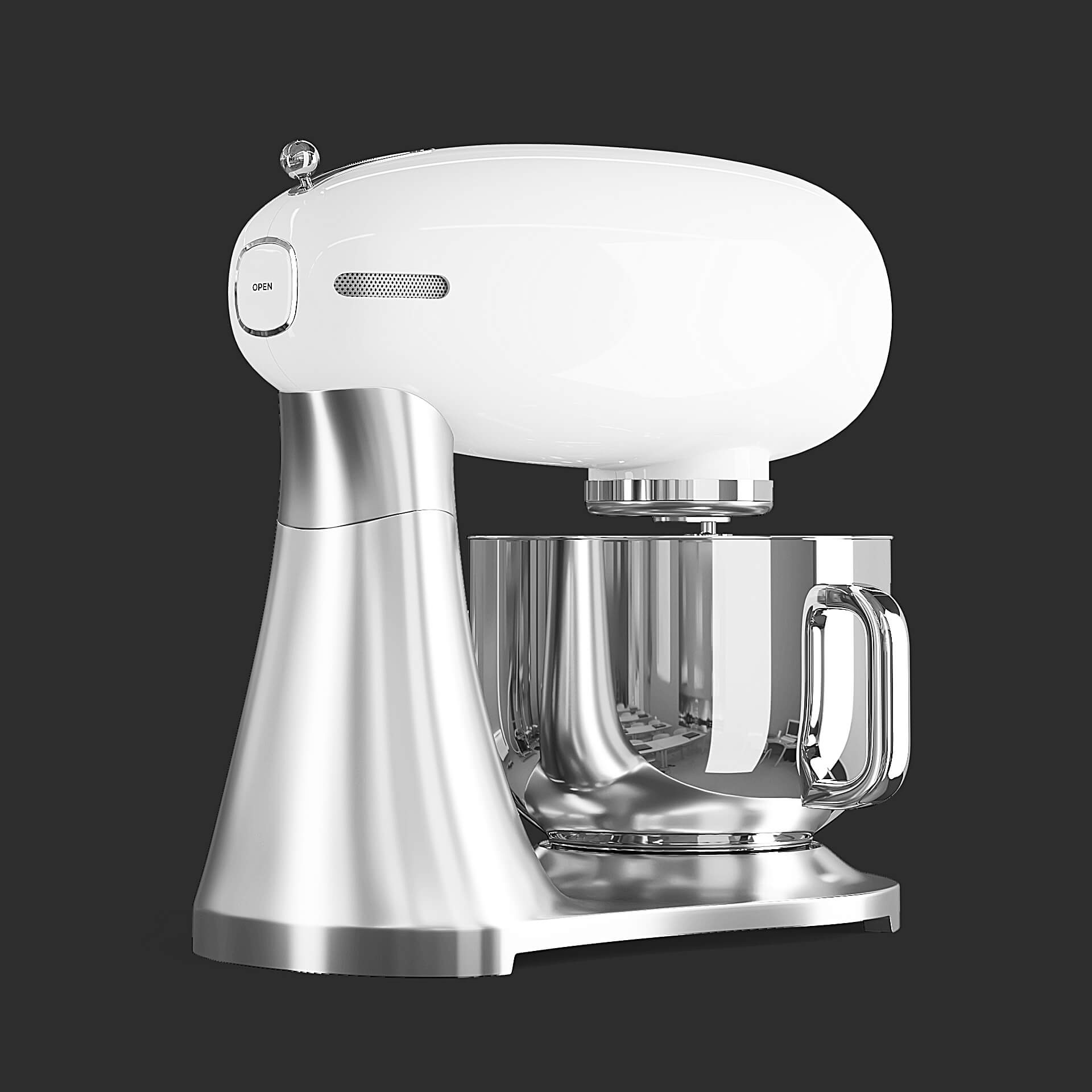 Food Processor White - 3D Model by fusemesh