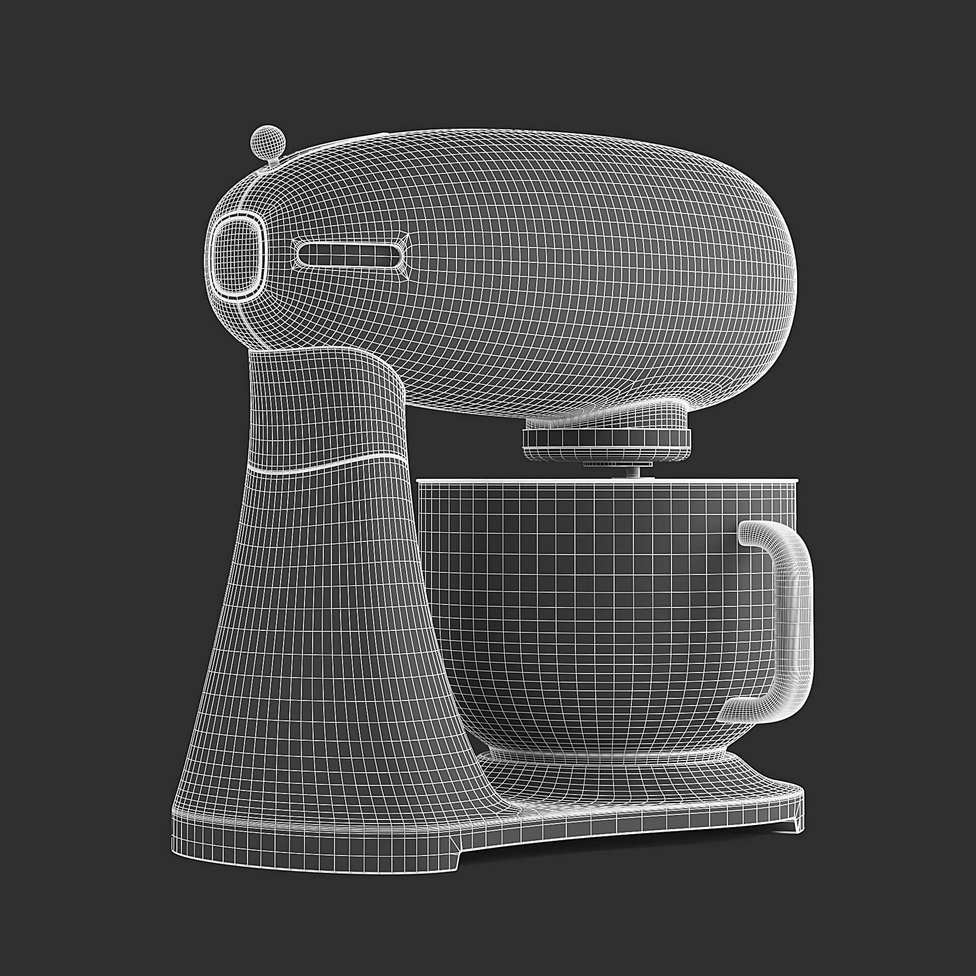 Food Processor White - 3D Model by fusemesh