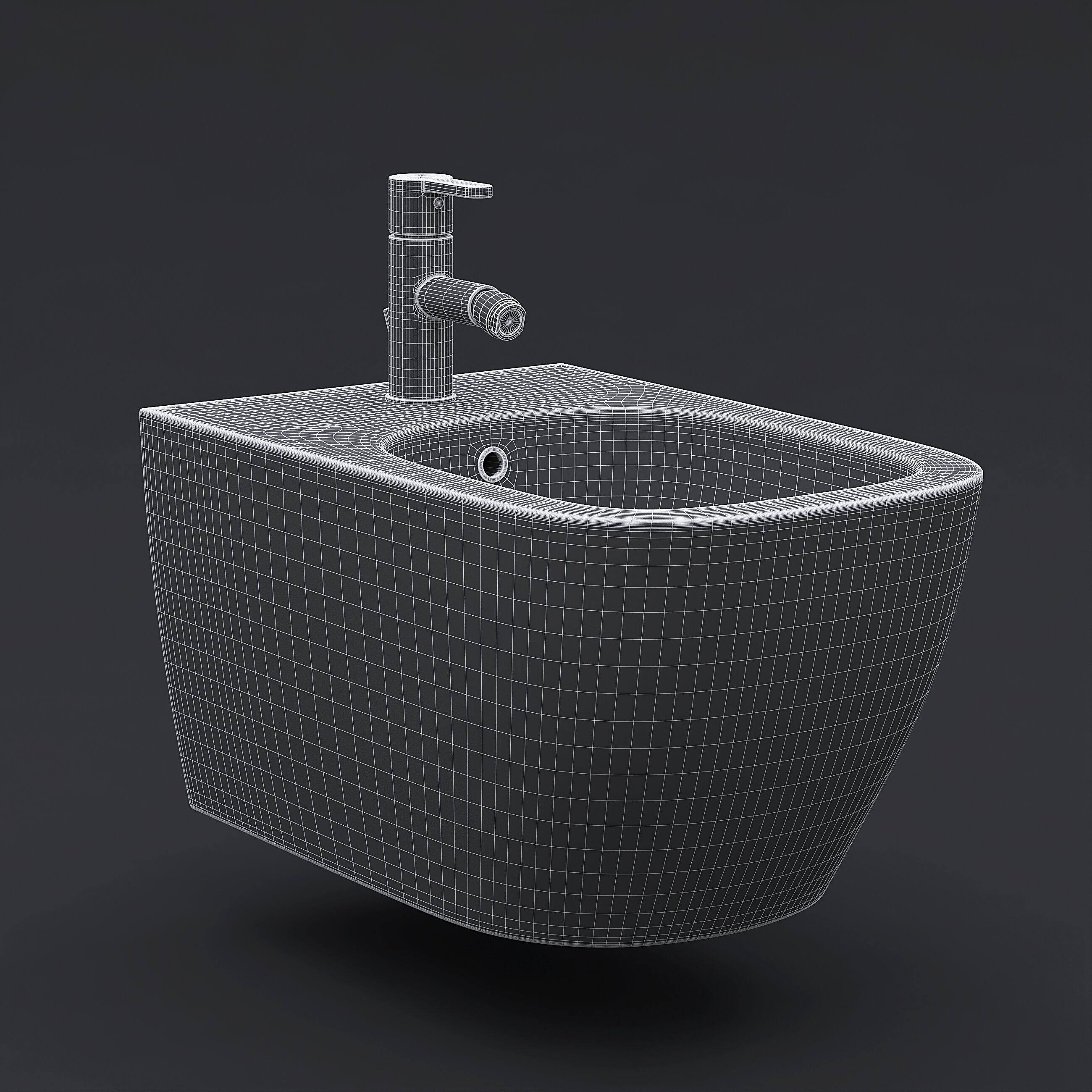 Hanging Bidet - 3D Model by fusemesh