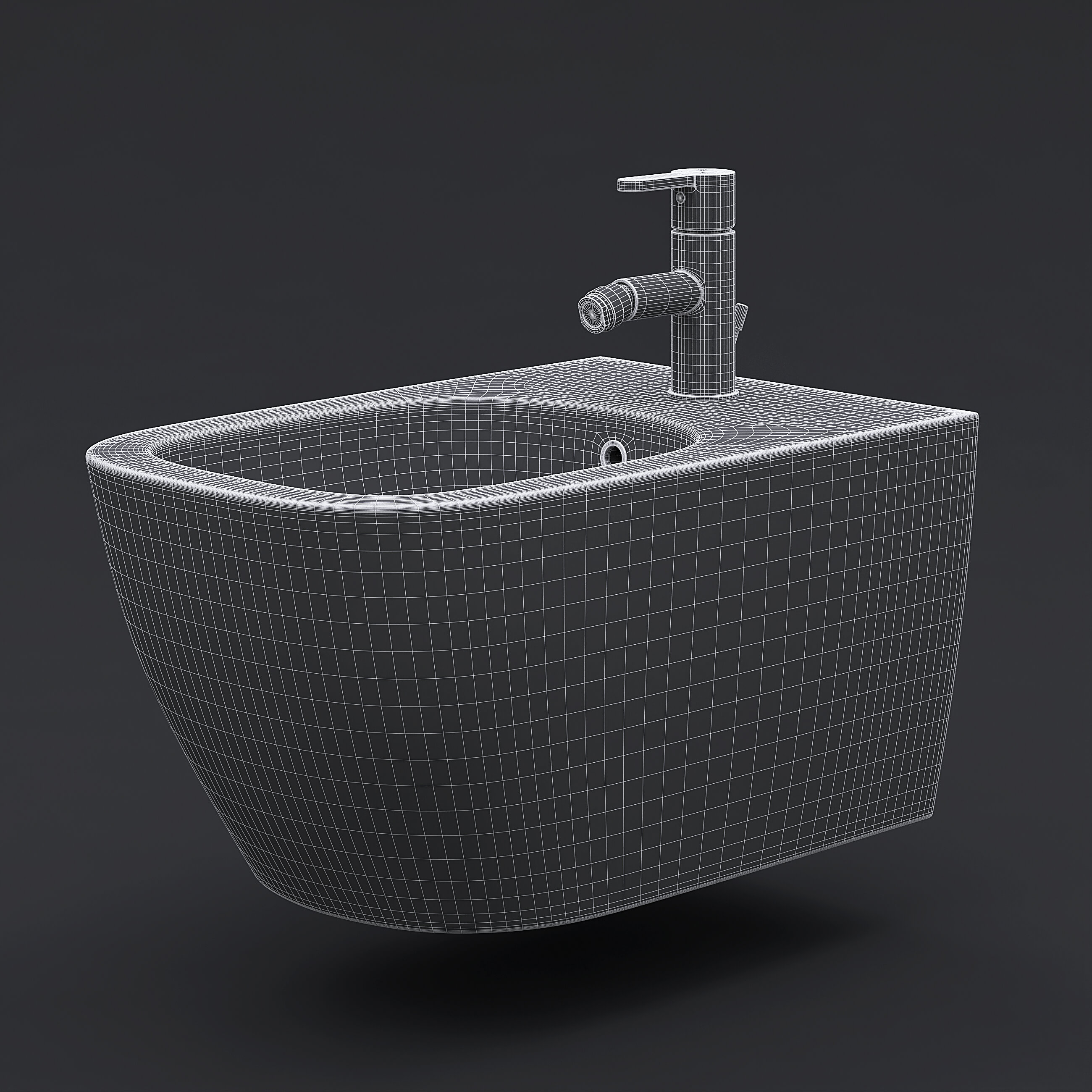 Hanging Bidet - 3D Model by fusemesh