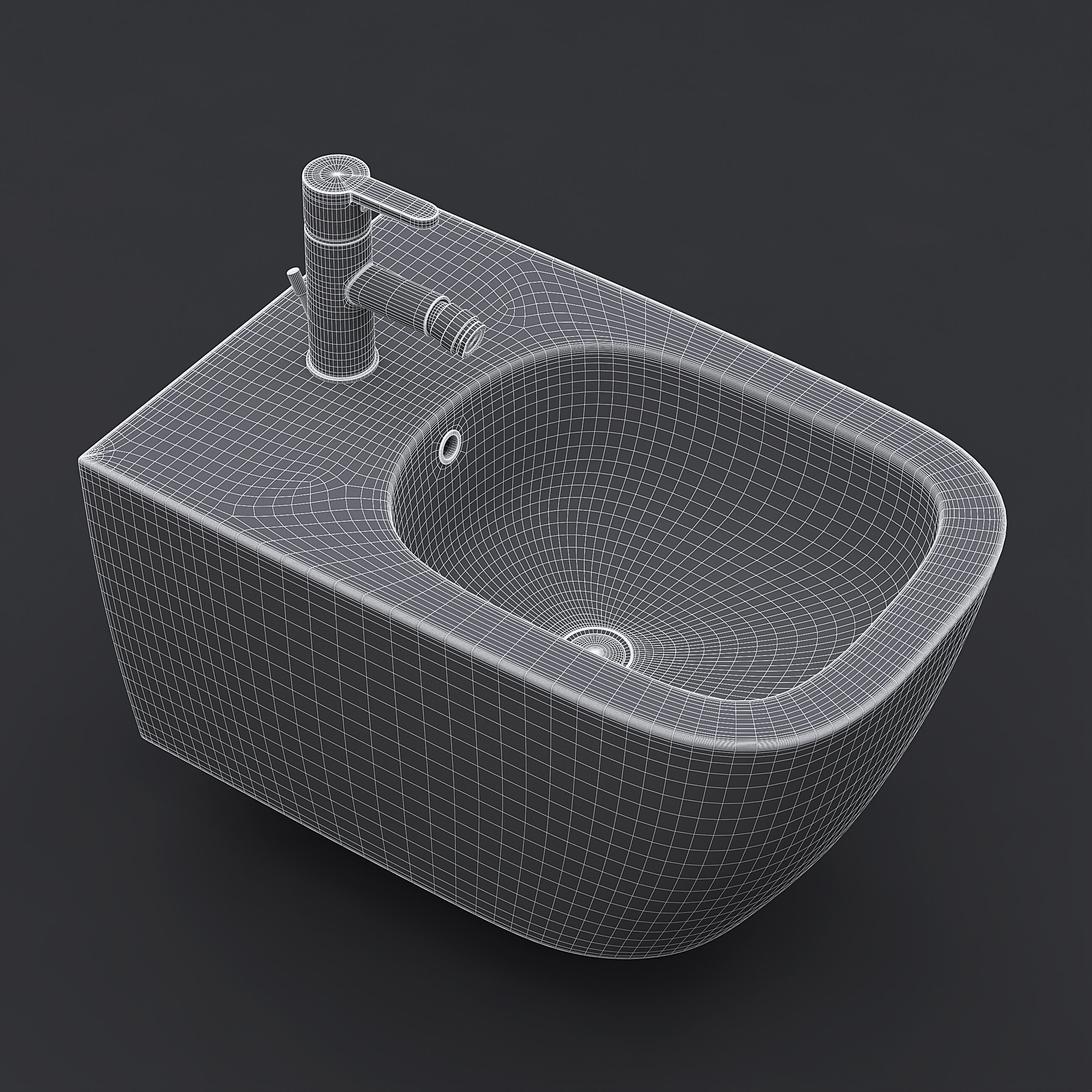 Hanging Bidet - 3D Model by fusemesh