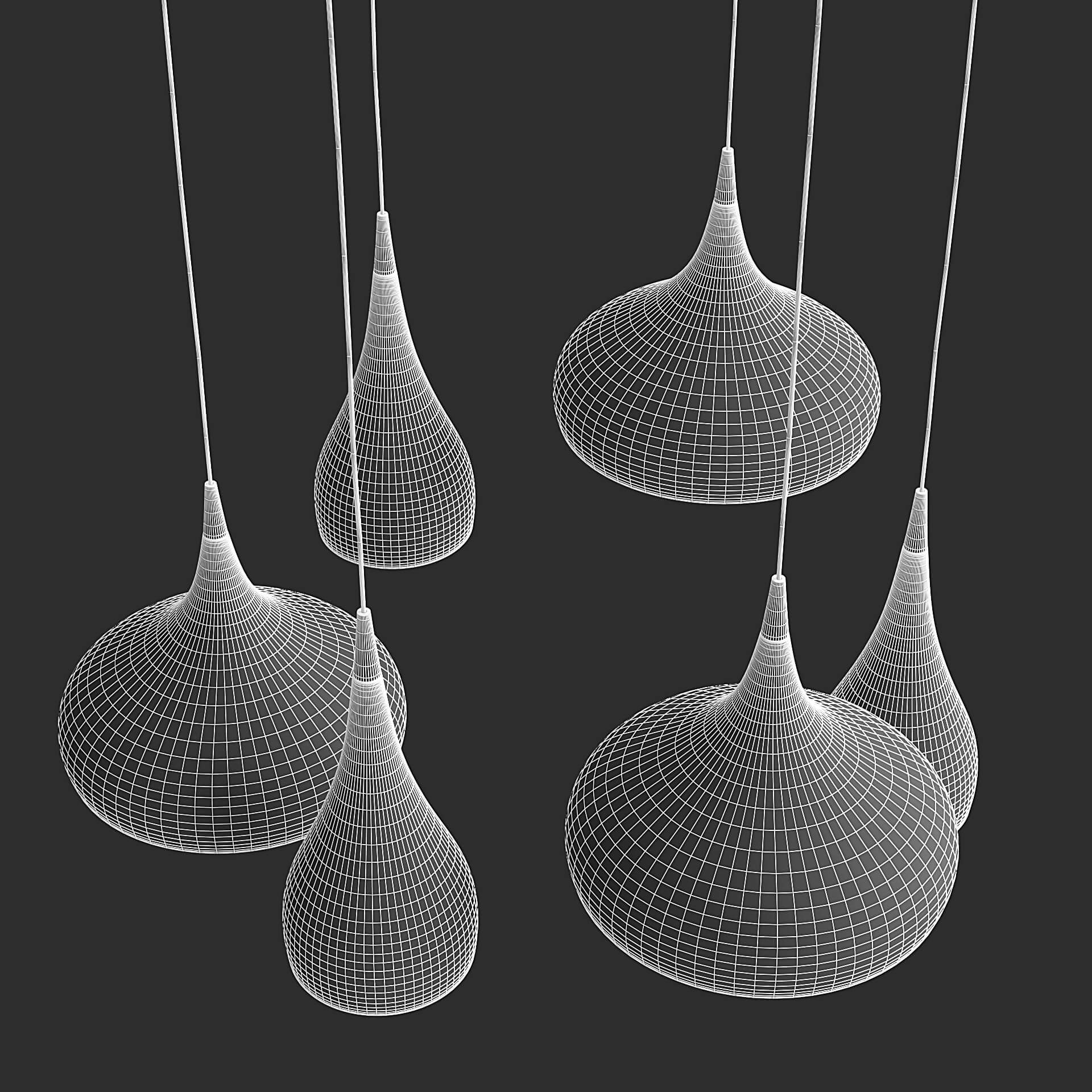 Hanging Ceiling Lamp - 3D Model by fusemesh