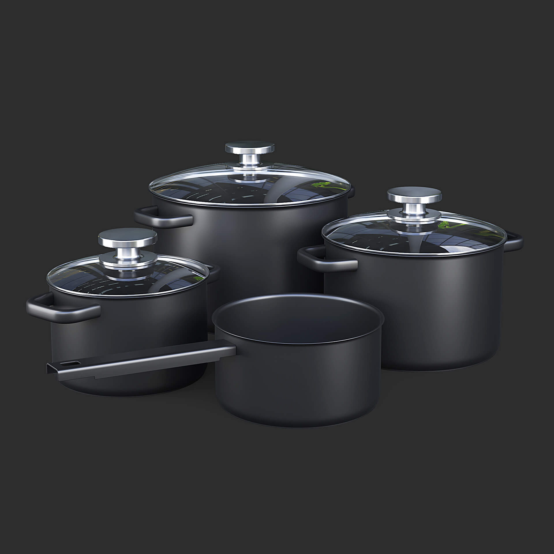 Kitchen Pots II - 3D Model by fusemesh