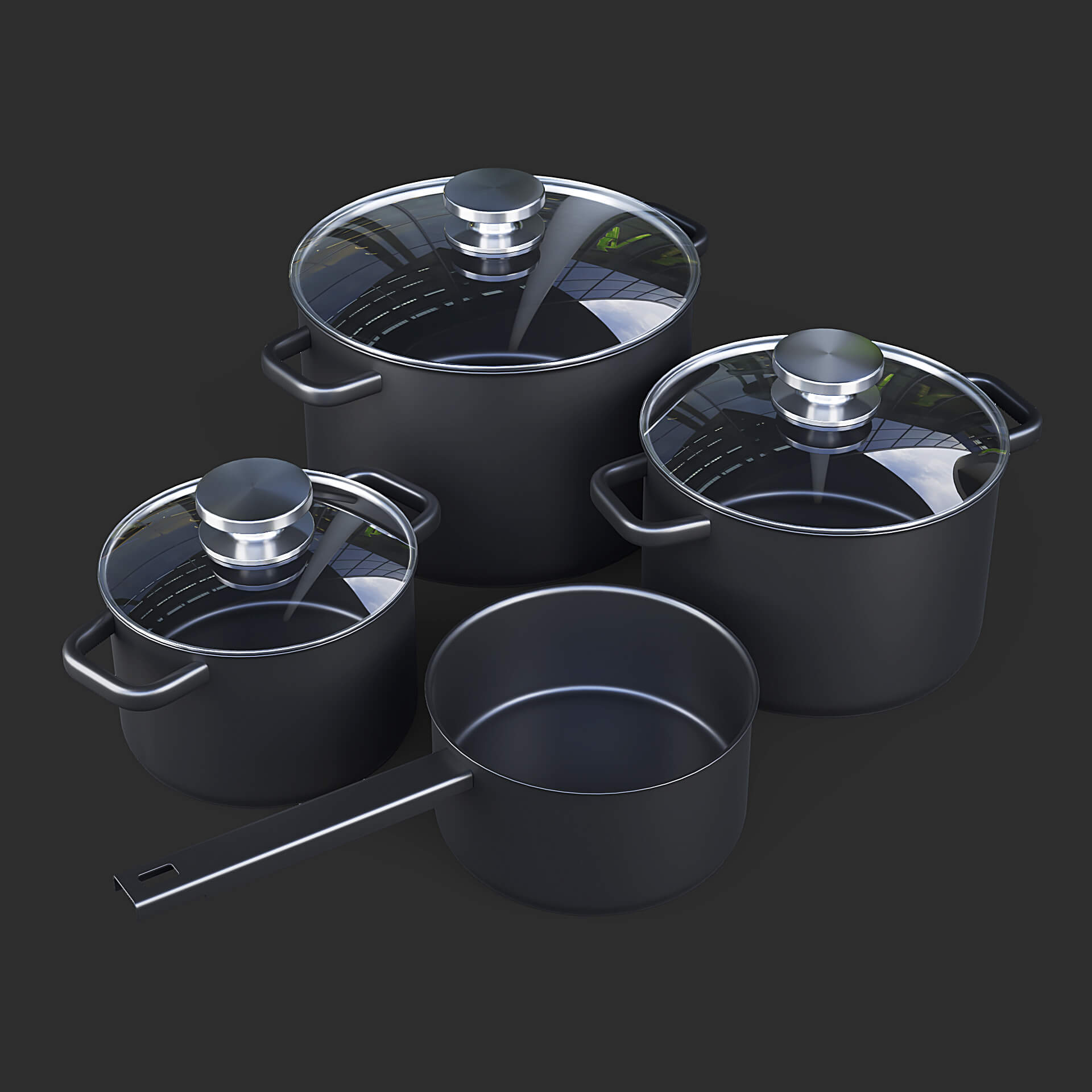 Kitchen Pots II - 3D Model by fusemesh