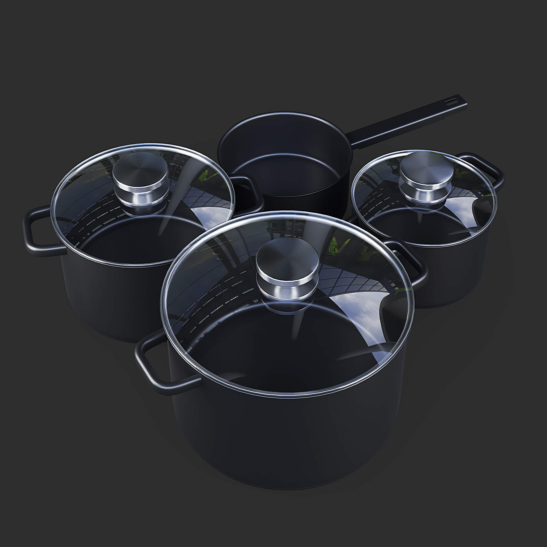 Kitchen Pots II - 3D Model by fusemesh