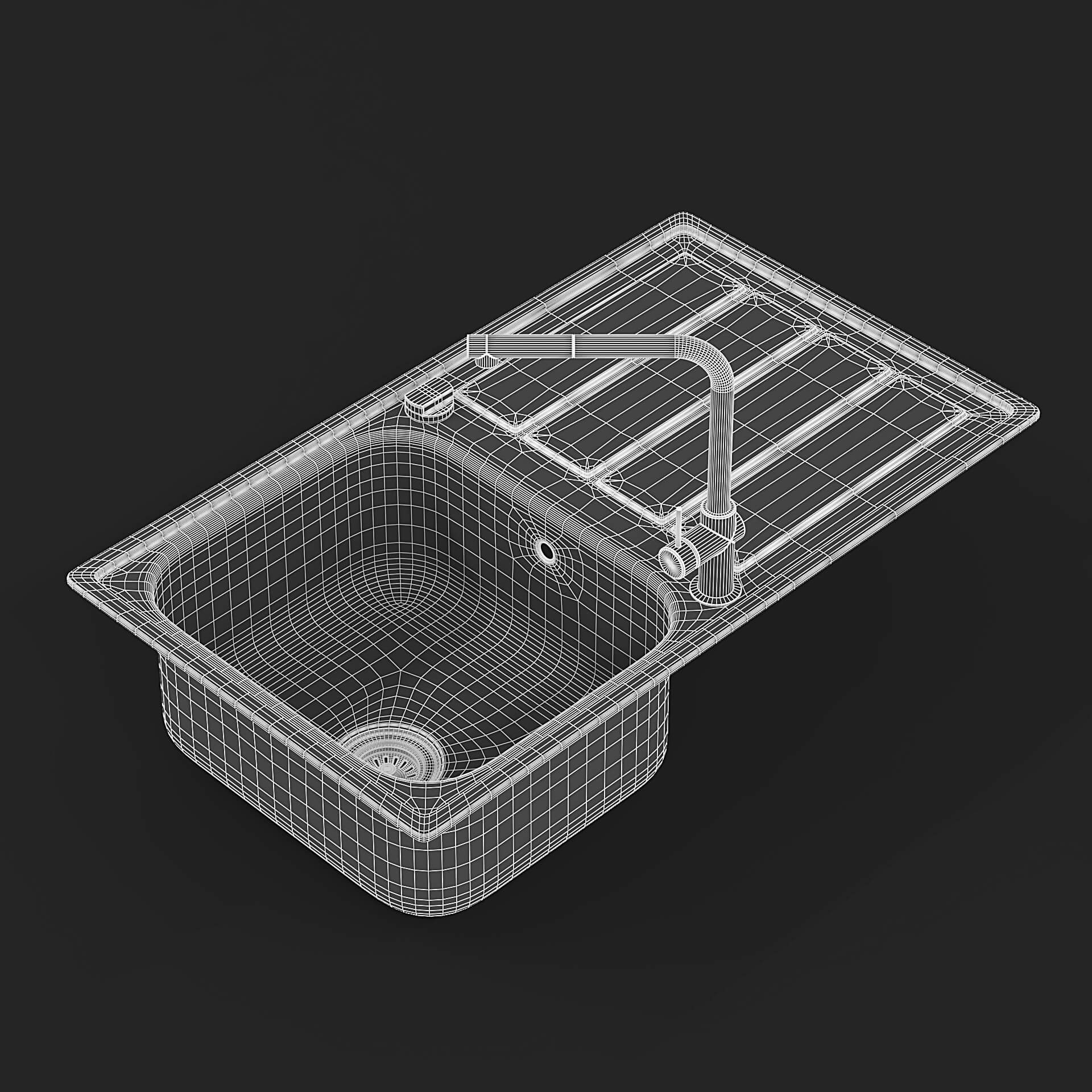 Kitchen Sink - 3D Model by fusemesh