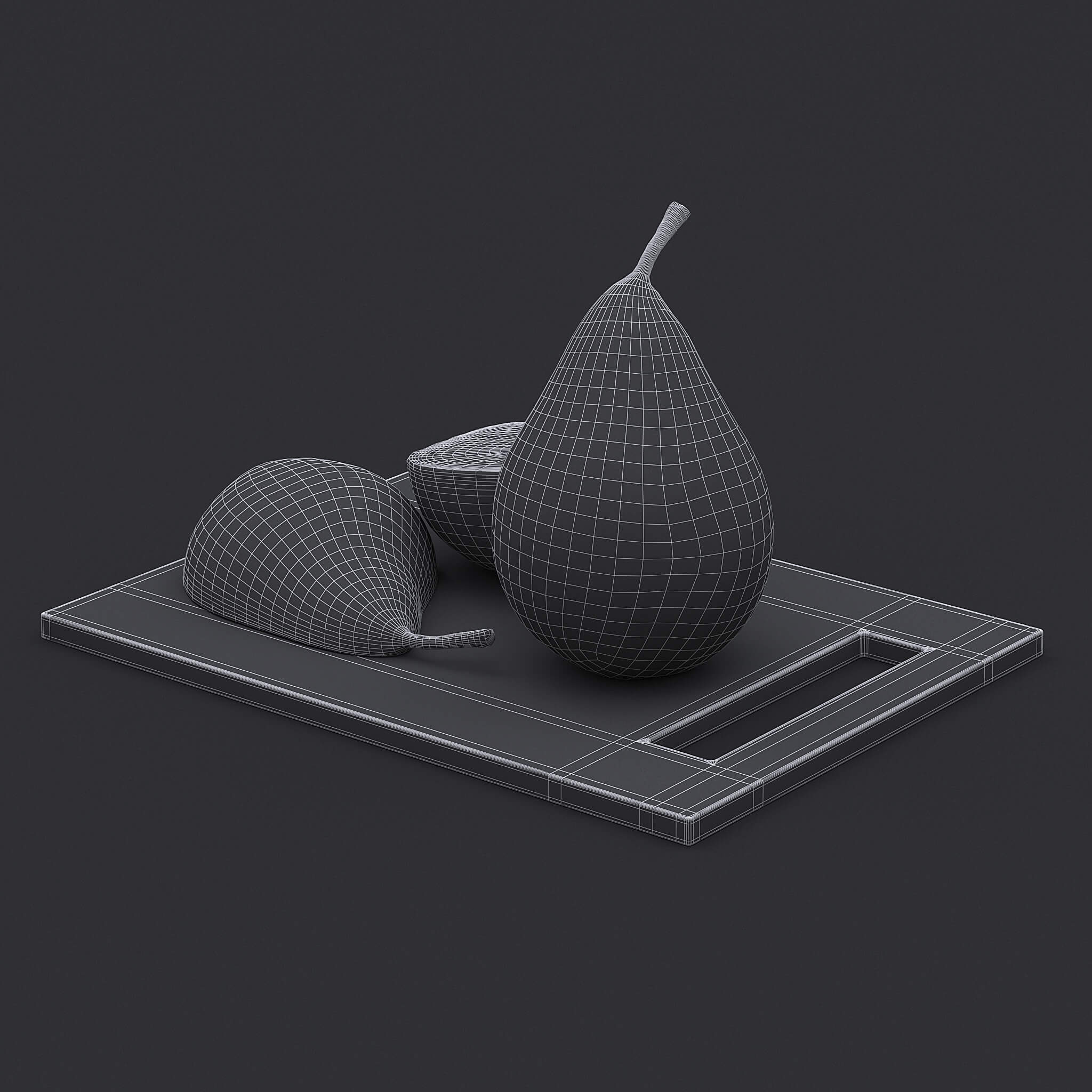 Pear Board 3D Model by fusemesh