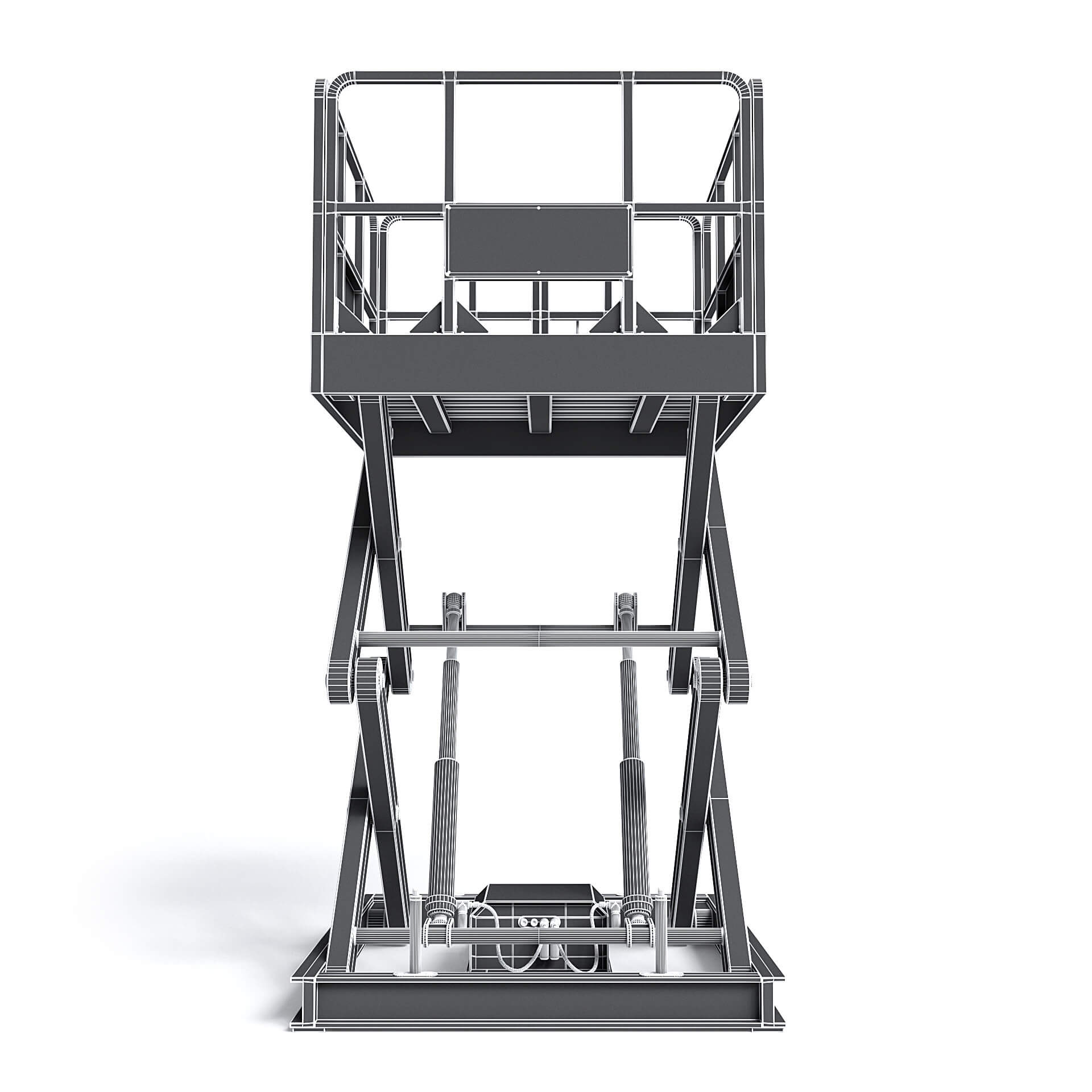 Scissor Freight Lift - 3D Model by fusemesh