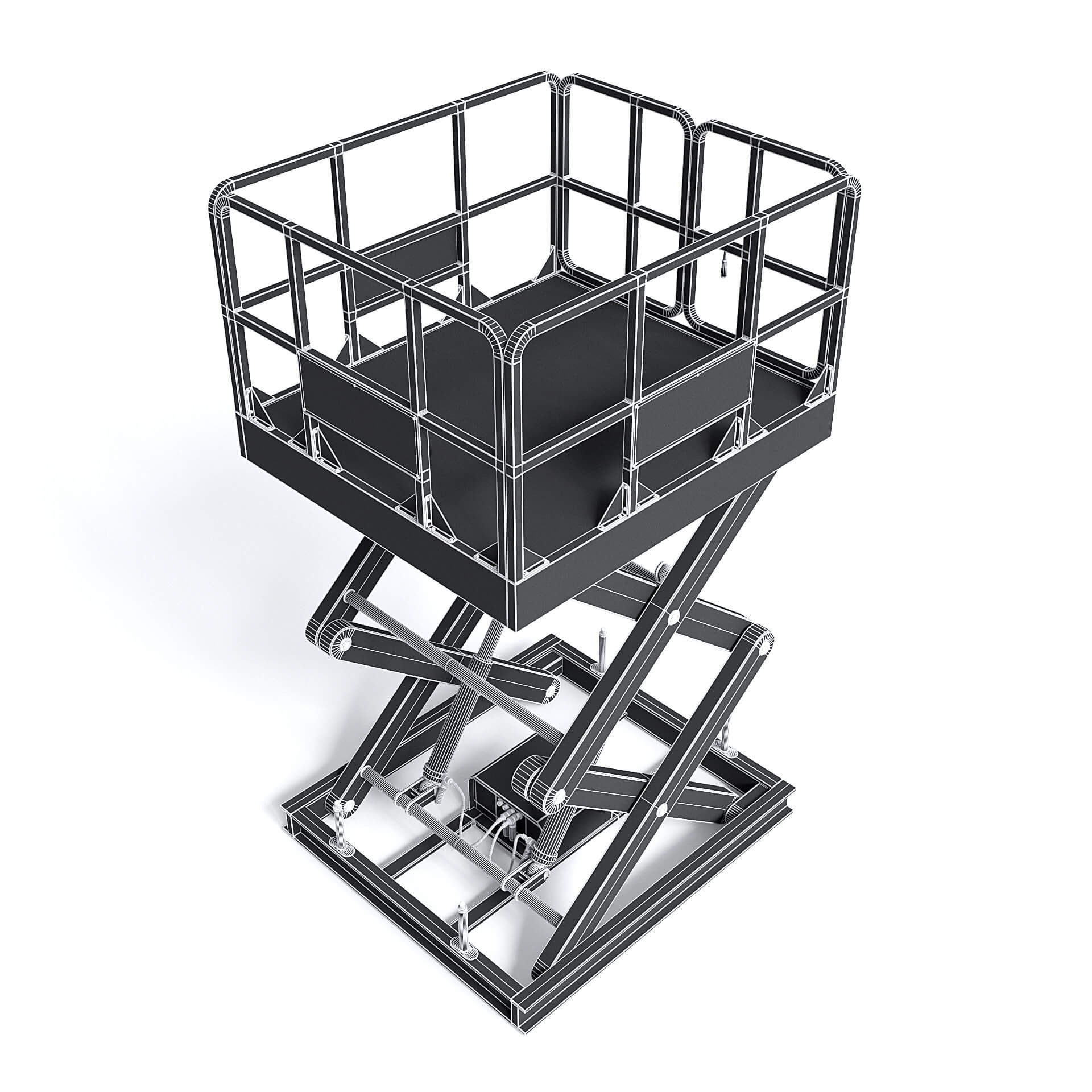 Scissor Freight Lift - 3D Model by fusemesh
