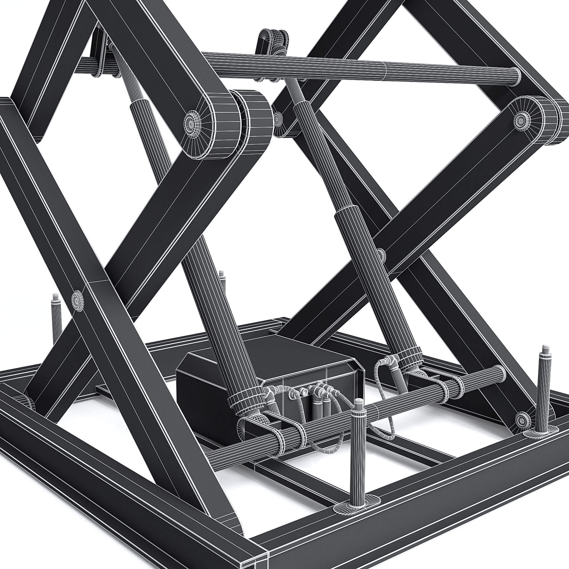 Scissor Freight Lift - 3D Model by fusemesh