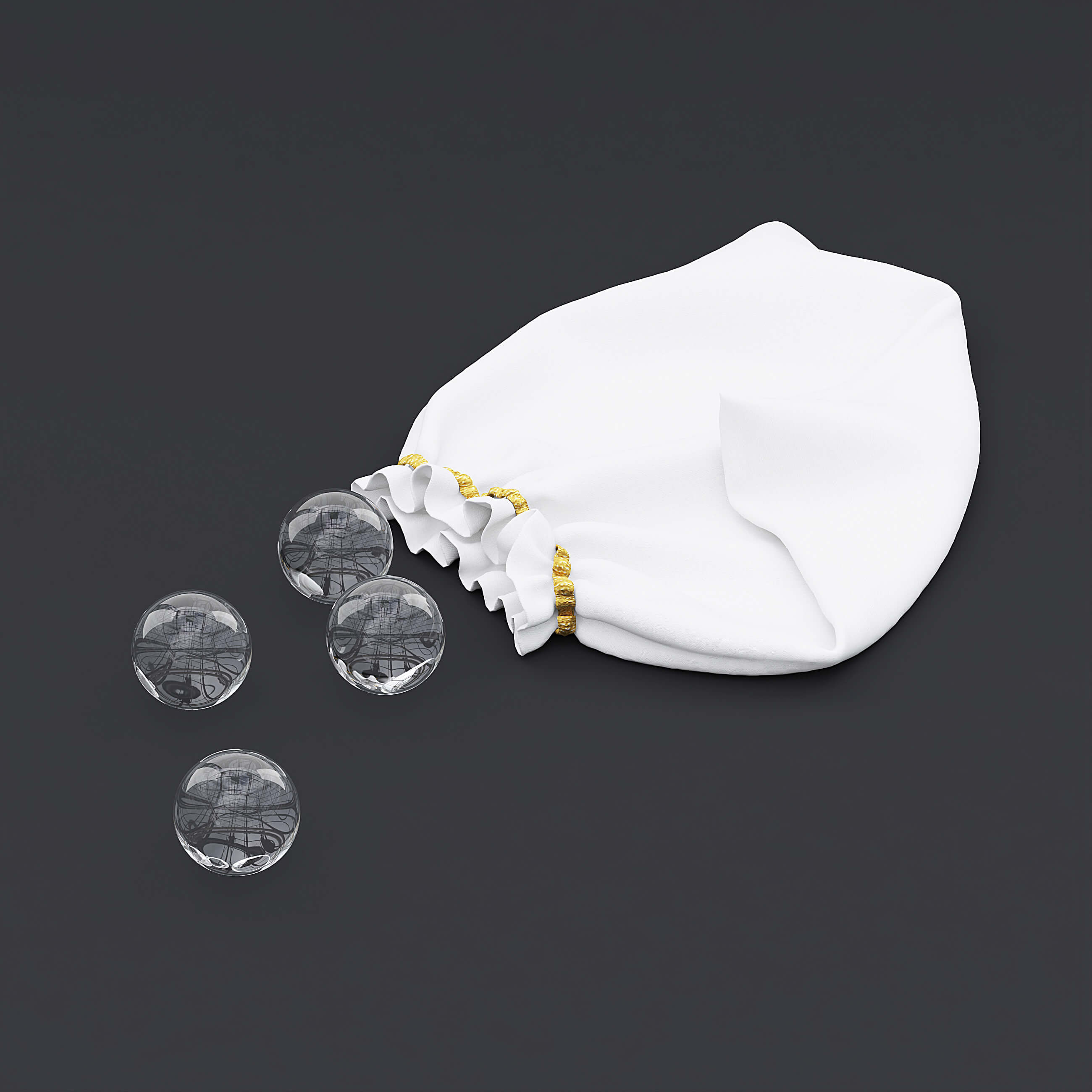 Small Fabric Bag - 3D Model by fusemesh