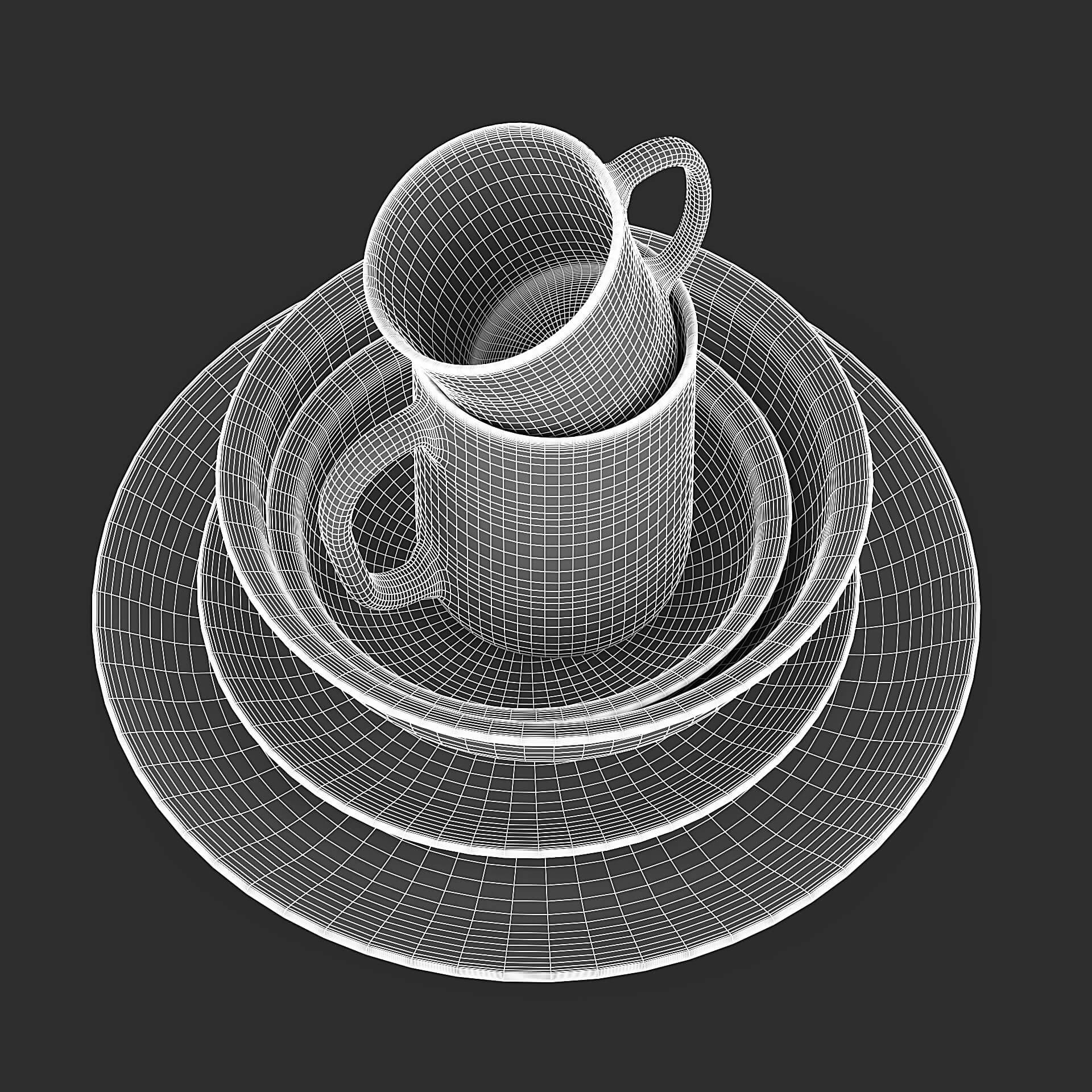 Tableware Set II - 3D Model by fusemesh