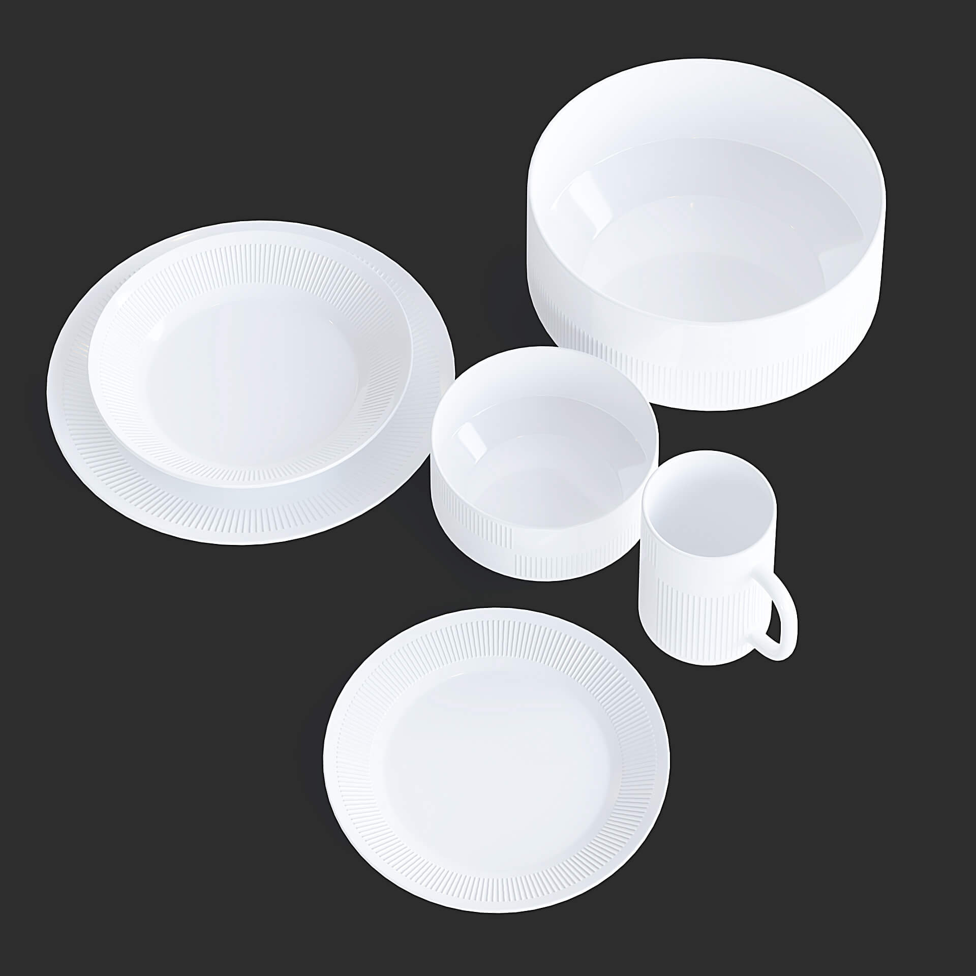 Tableware Set VI - 3D Model by fusemesh