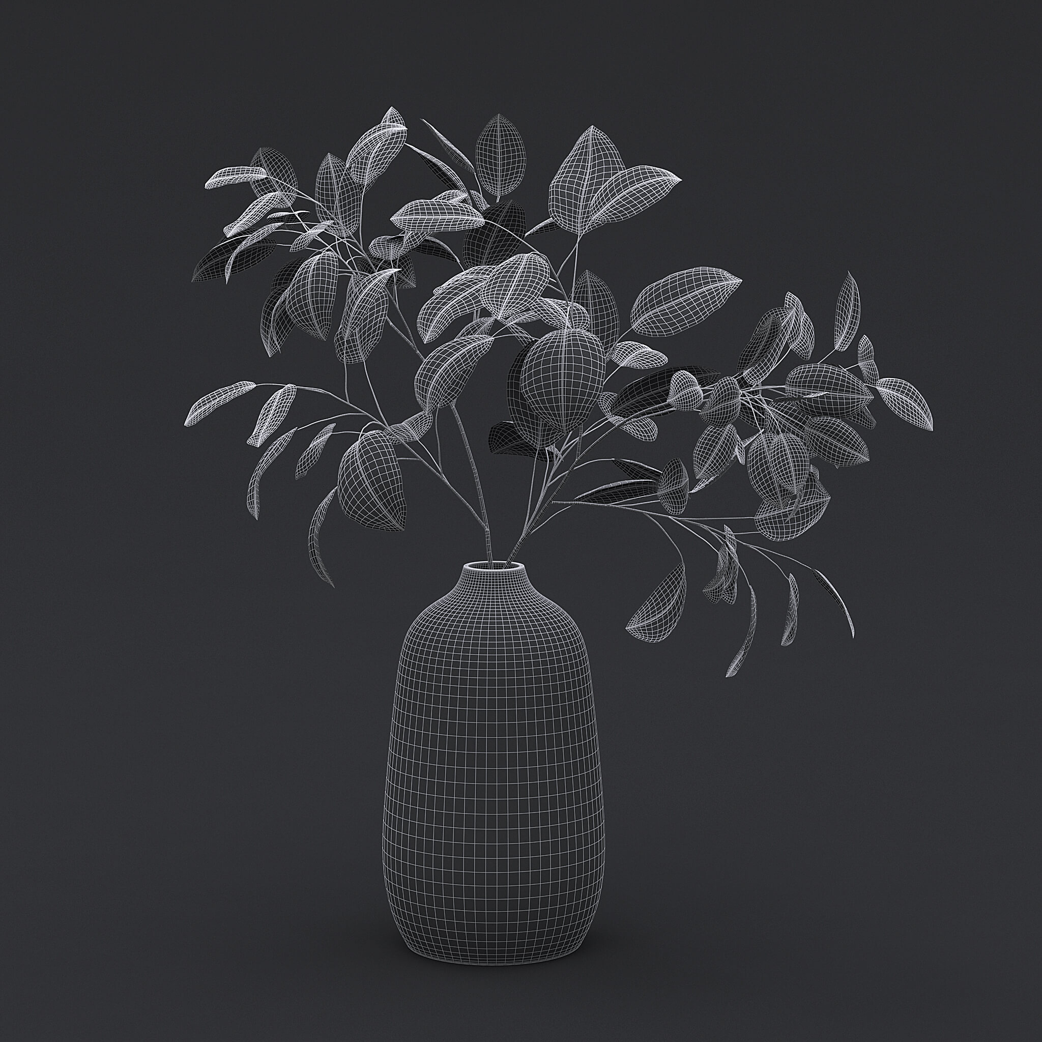 Tree Branch in Vase I - 3D Model by fusemesh