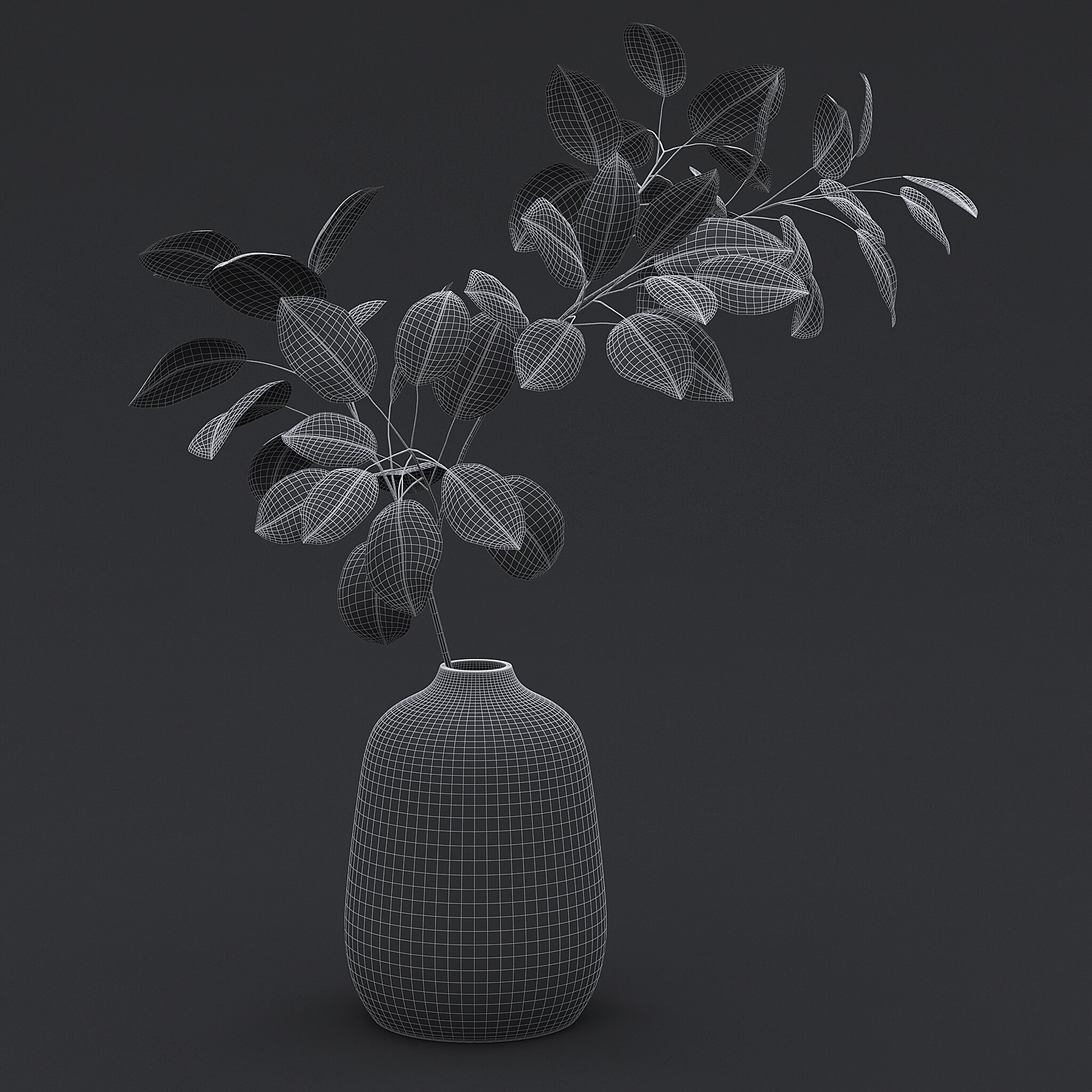 Tree Branch in Vase II - 3D Model by fusemesh