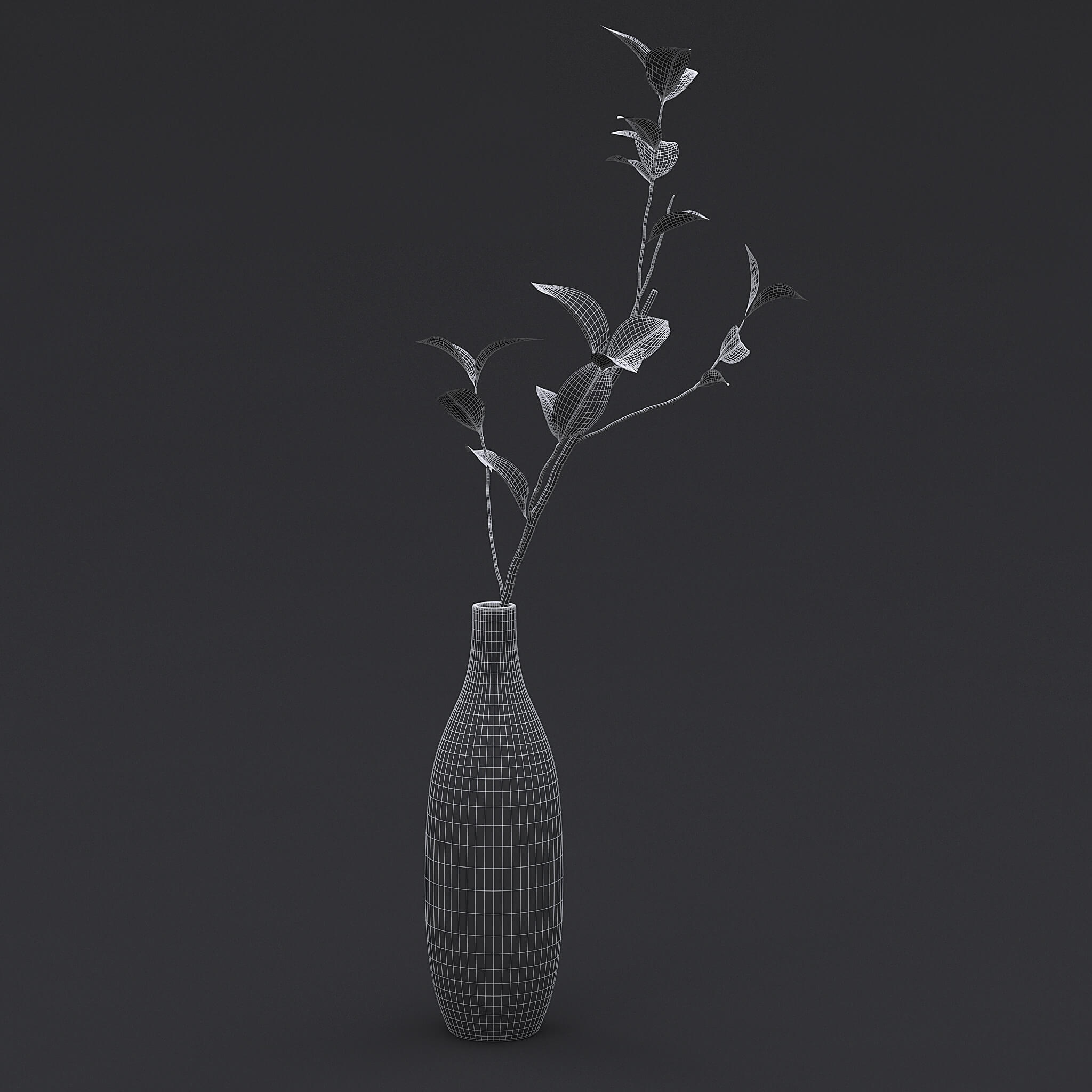 Tree Branch in Vase III - 3D Model by fusemesh