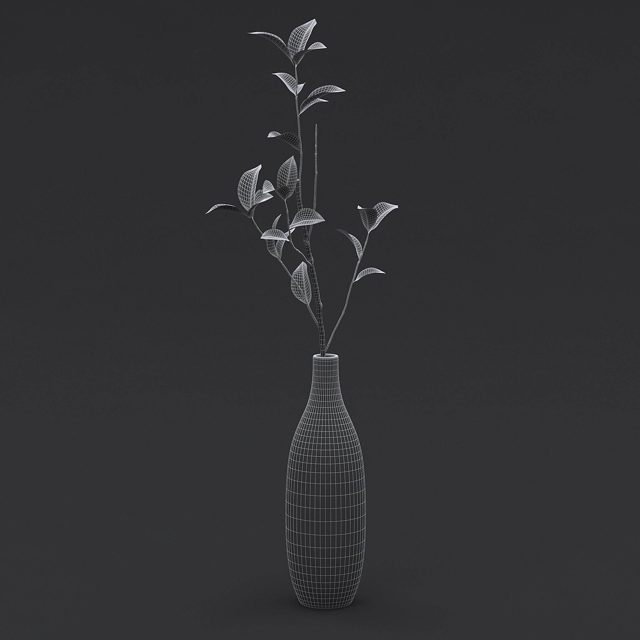 Tree Branch in Vase III - 3D Model by fusemesh