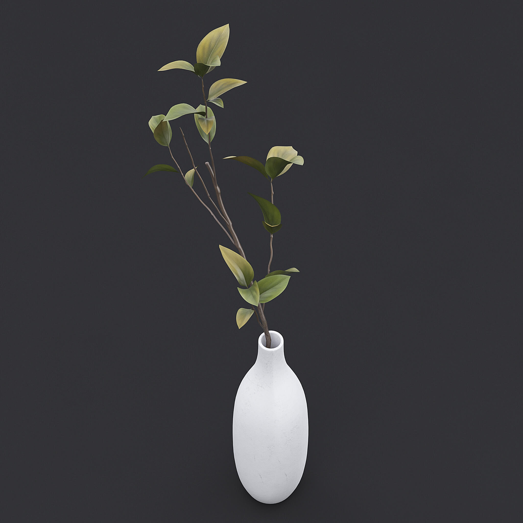 Tree Branch in Vase III - 3D Model by fusemesh