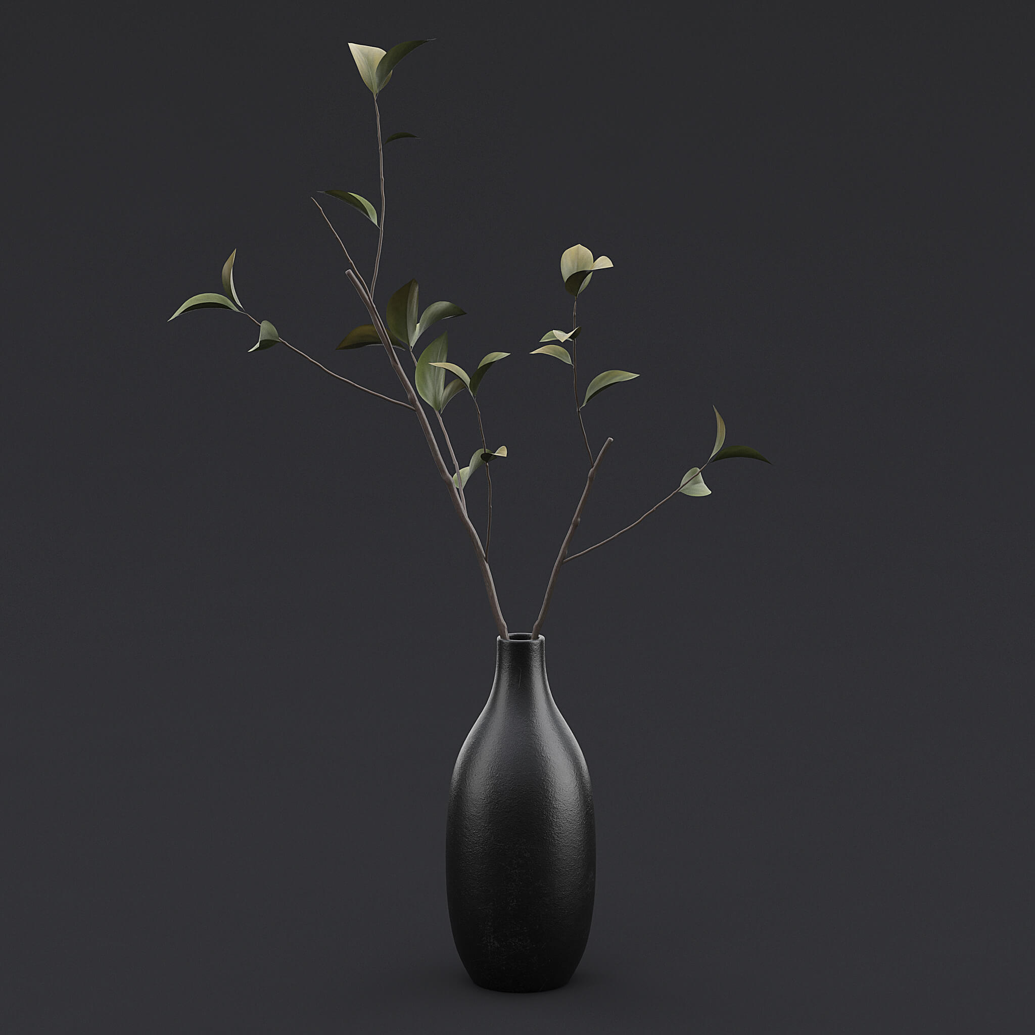 Tree Branch in Vase IV - 3D Model by fusemesh
