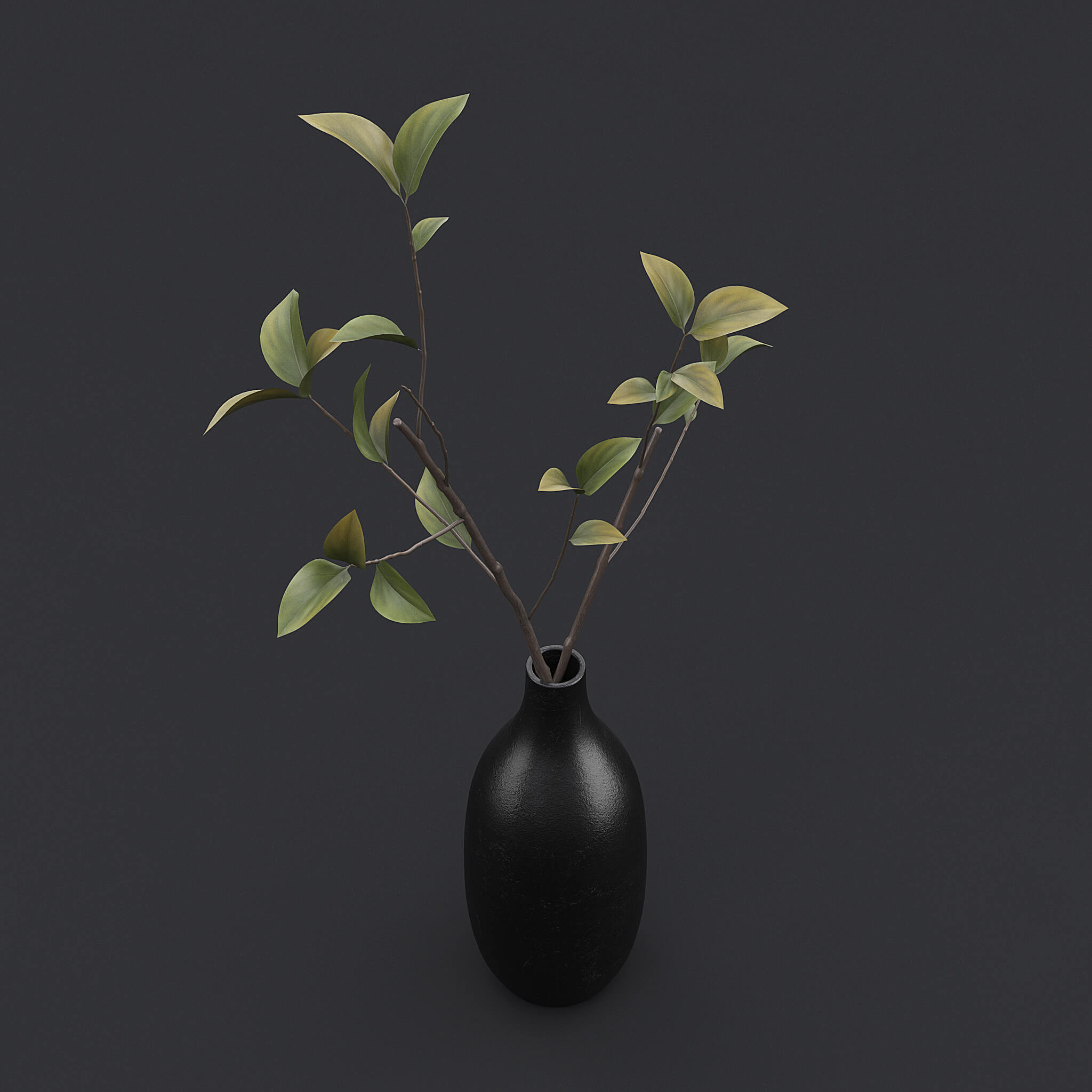 Tree Branch in Vase IV - 3D Model by fusemesh