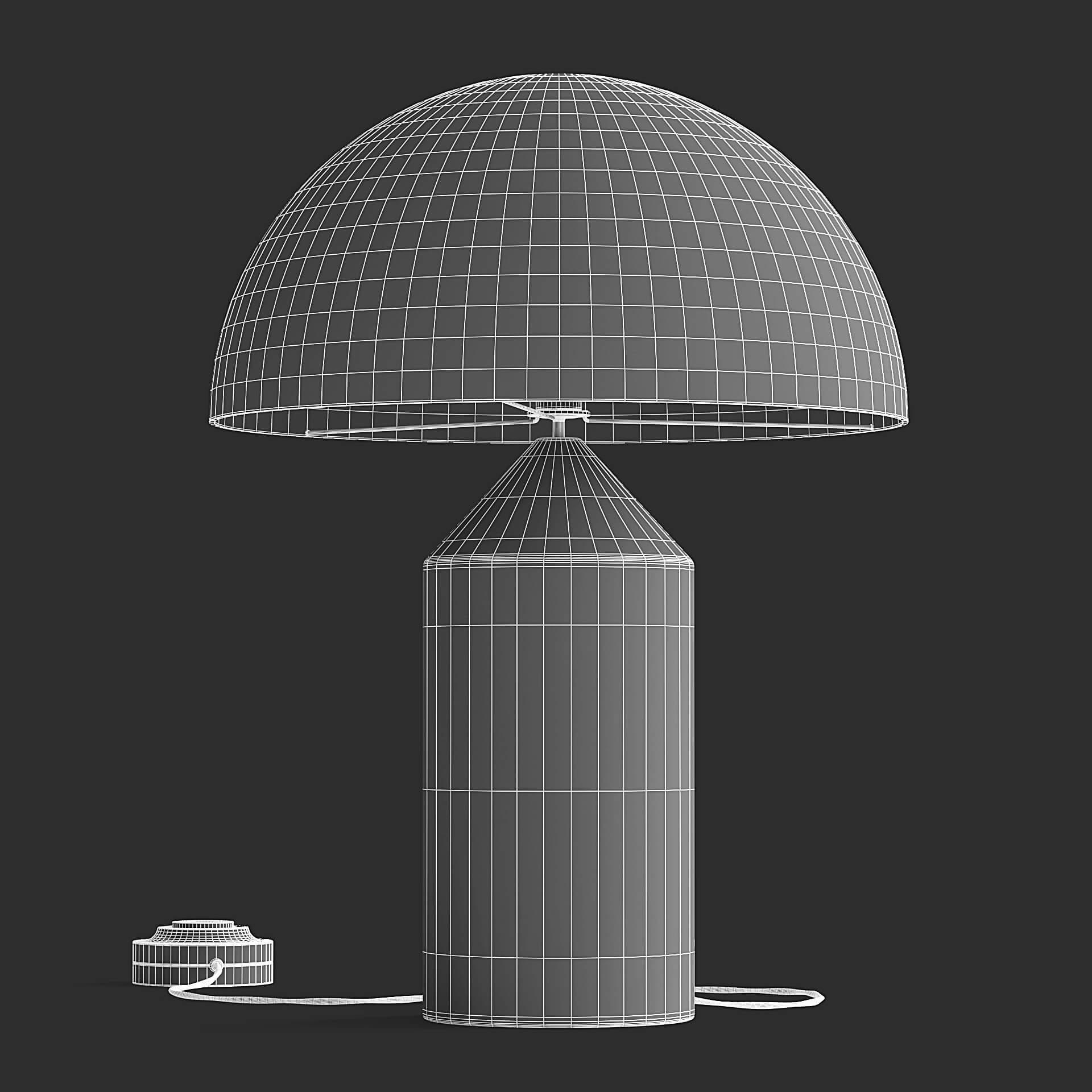 White Table Lamp - 3D Model by fusemesh