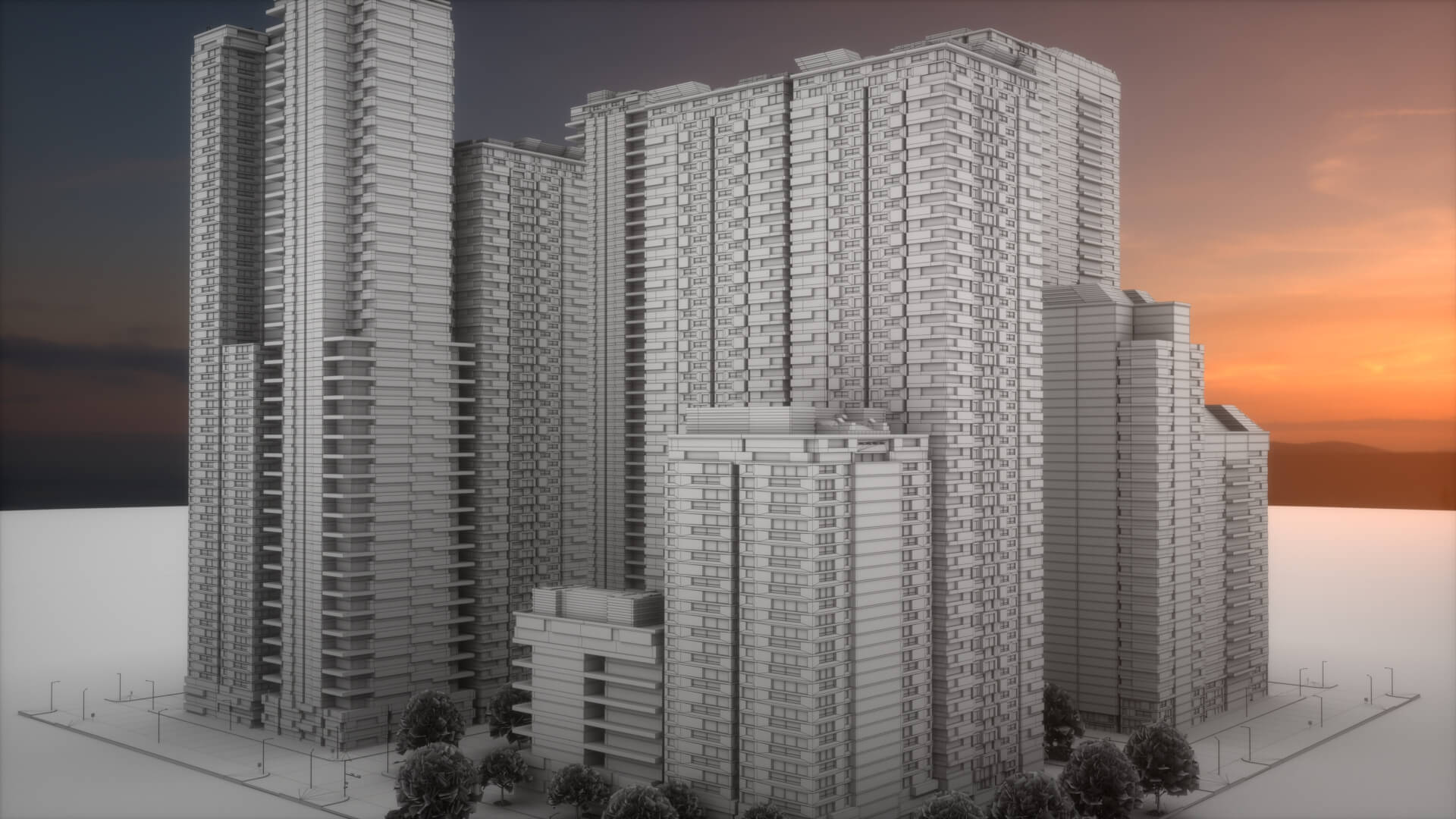 City Block Type B01 - 3D Model by Fwcolbert3D2