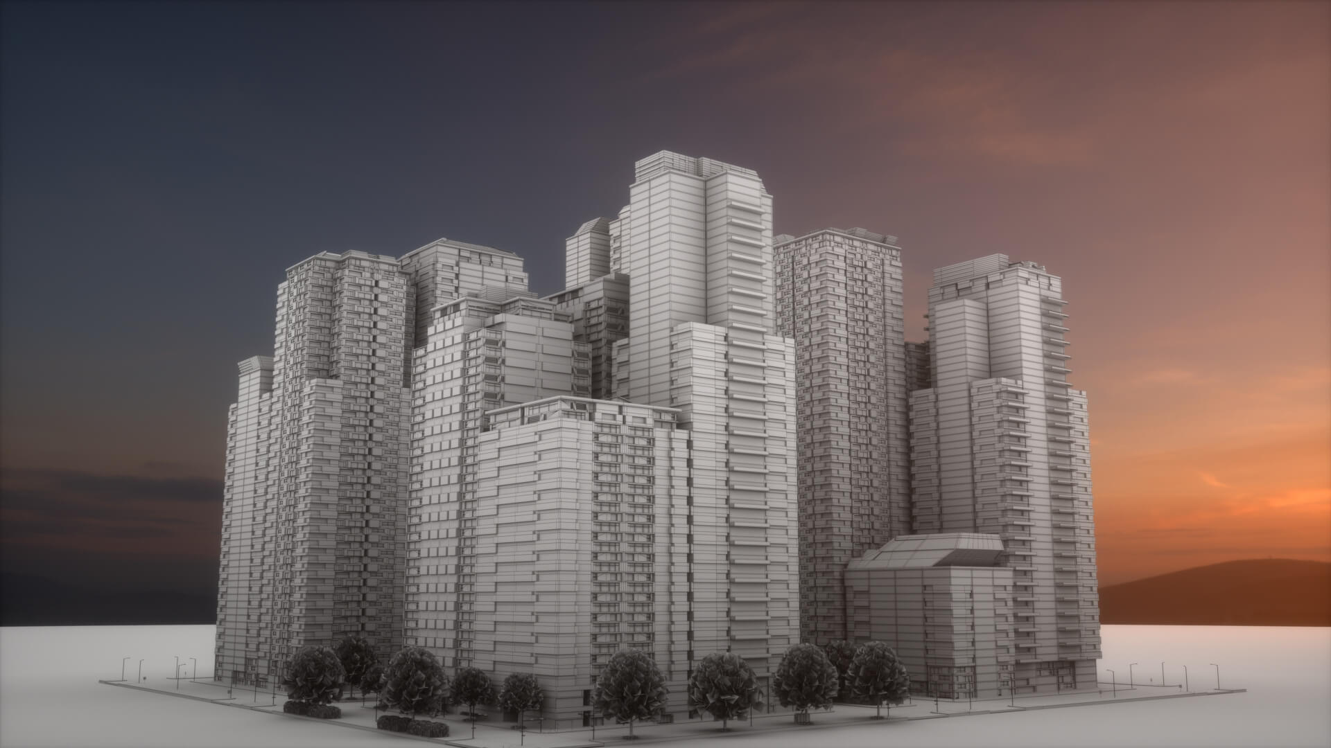 City Block Type B12 - 3D Model by Fwcolbert3D2