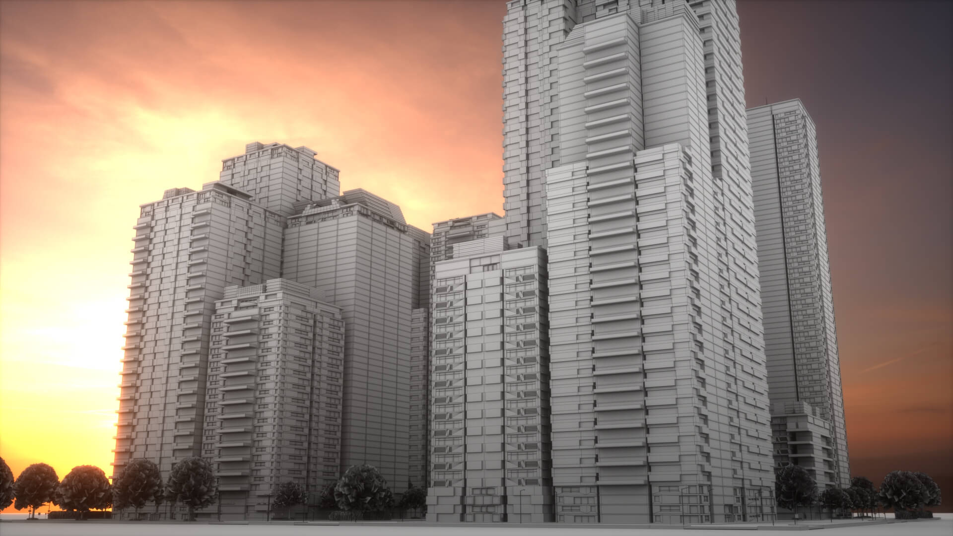 City Block Type B20 - 3D Model by Fwcolbert3D2