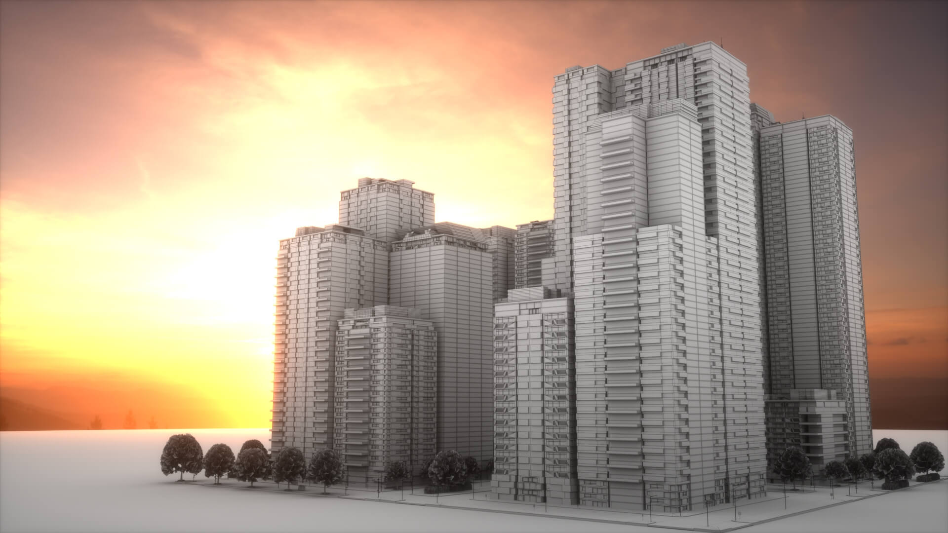 City Block Type B20 - 3D Model by Fwcolbert3D2