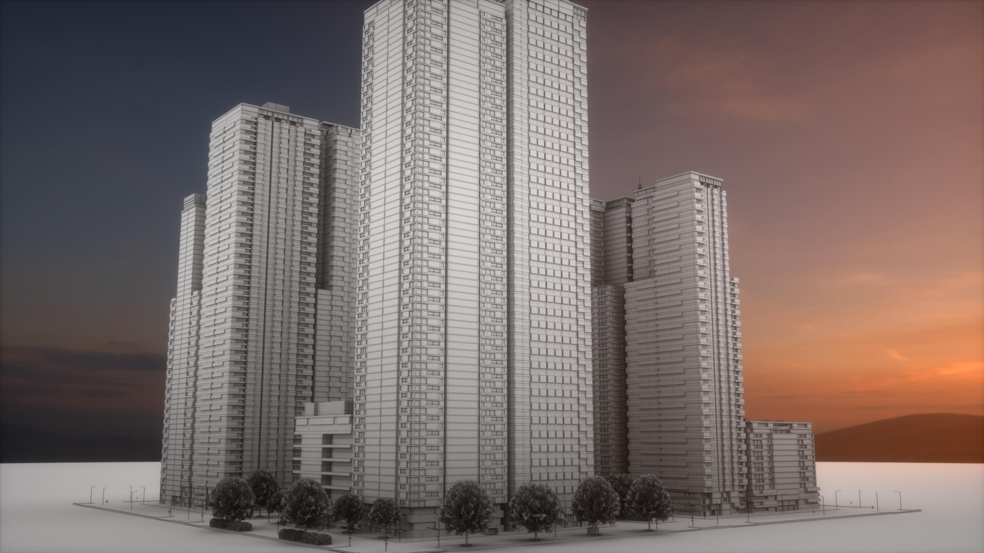 City Block Type B20 - 3D Model by Fwcolbert3D2
